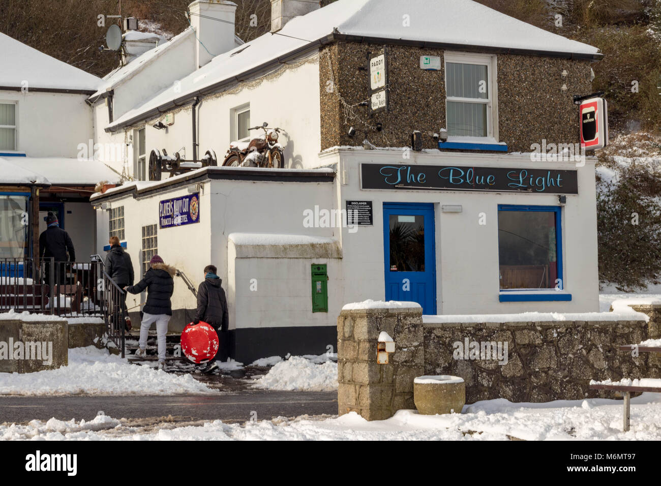 Old facade in light blue hi-res stock photography and images - Alamy