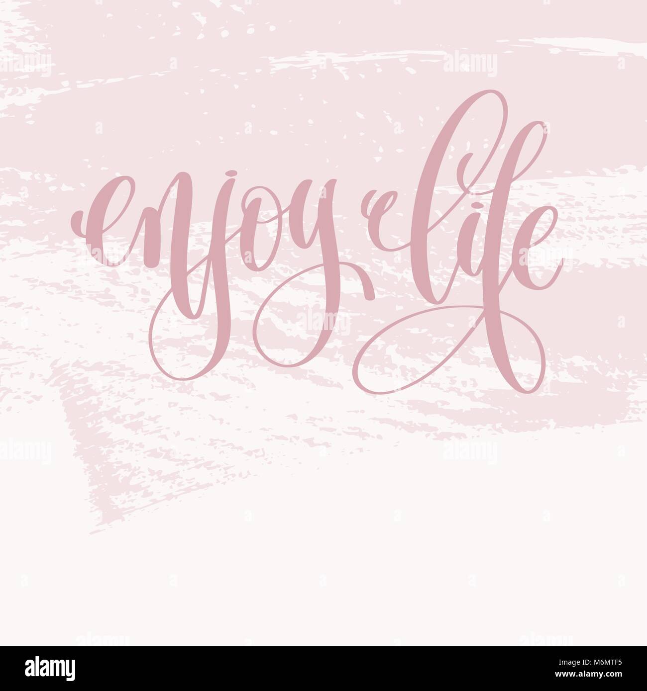 enjoy life - hand lettering text about life poster Stock Vector Image ...