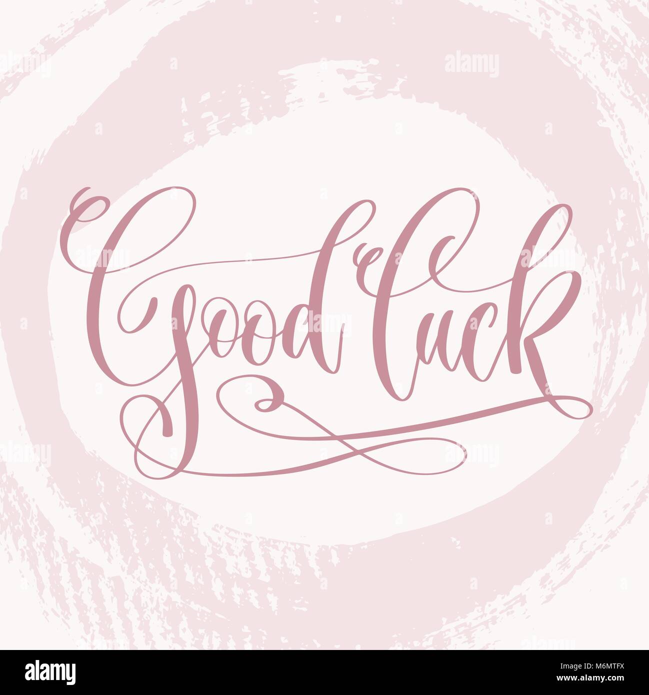 Good luck - hand lettering text about life poster Stock Vector Image ...