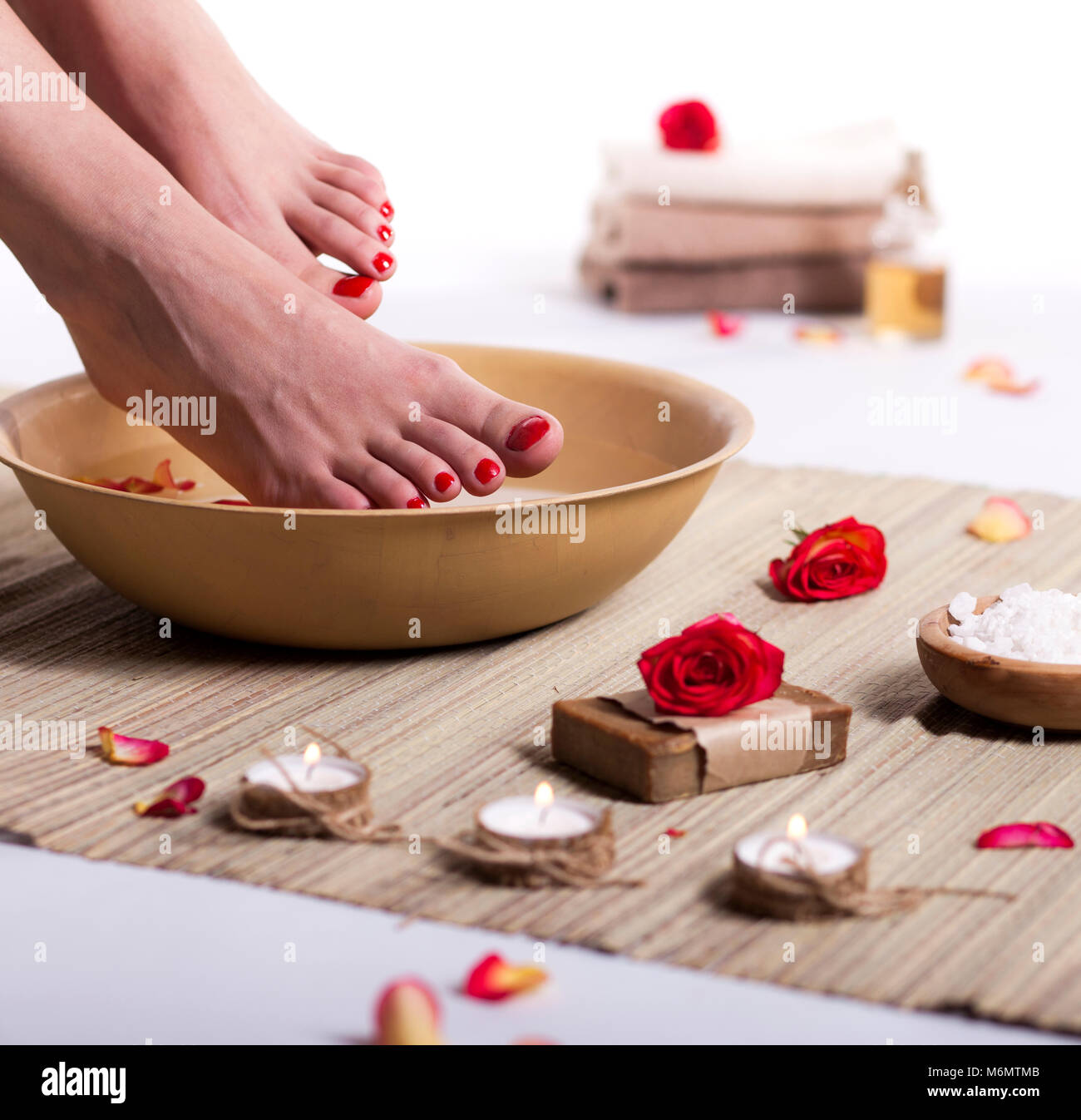 Foot Spa Concept Stock Photo - Alamy
