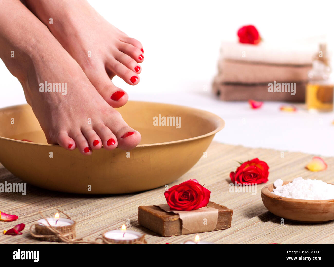 Foot Spa Concept Stock Photo - Alamy