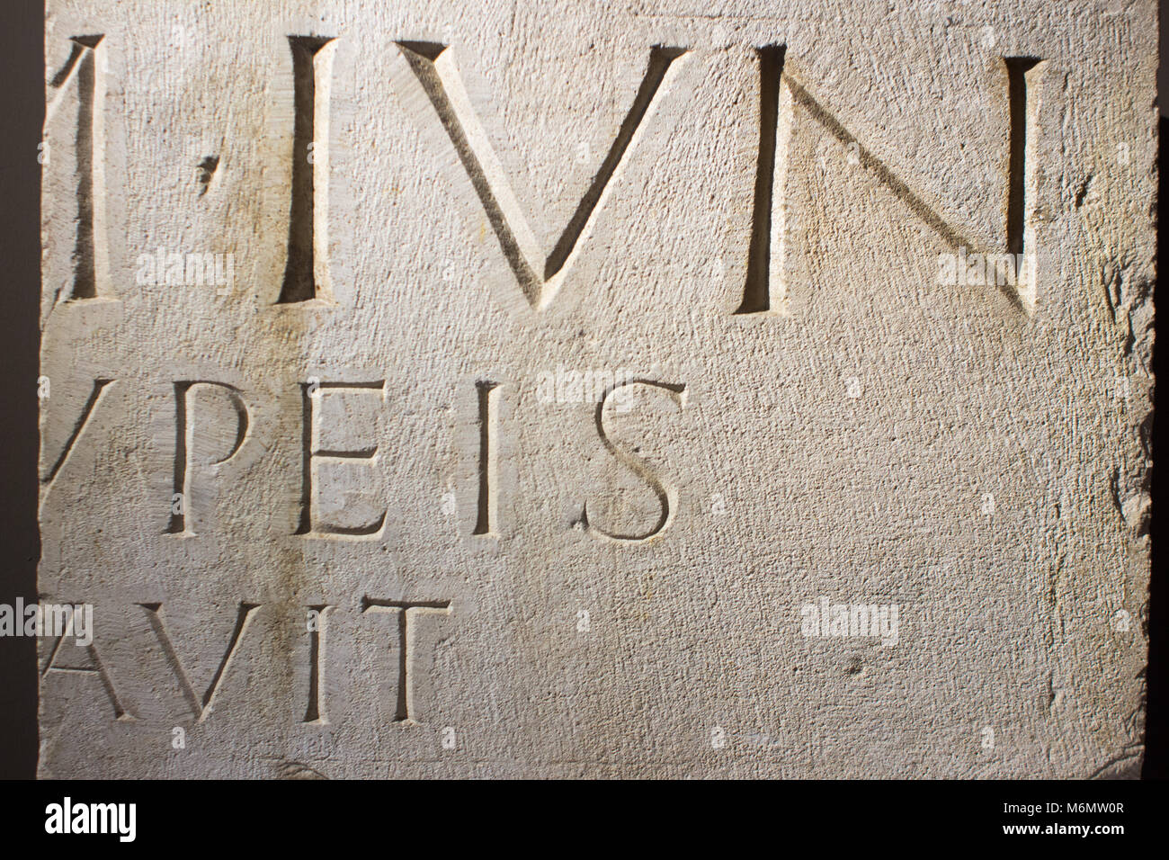Roman latin writing carved hi-res stock photography and images - Alamy