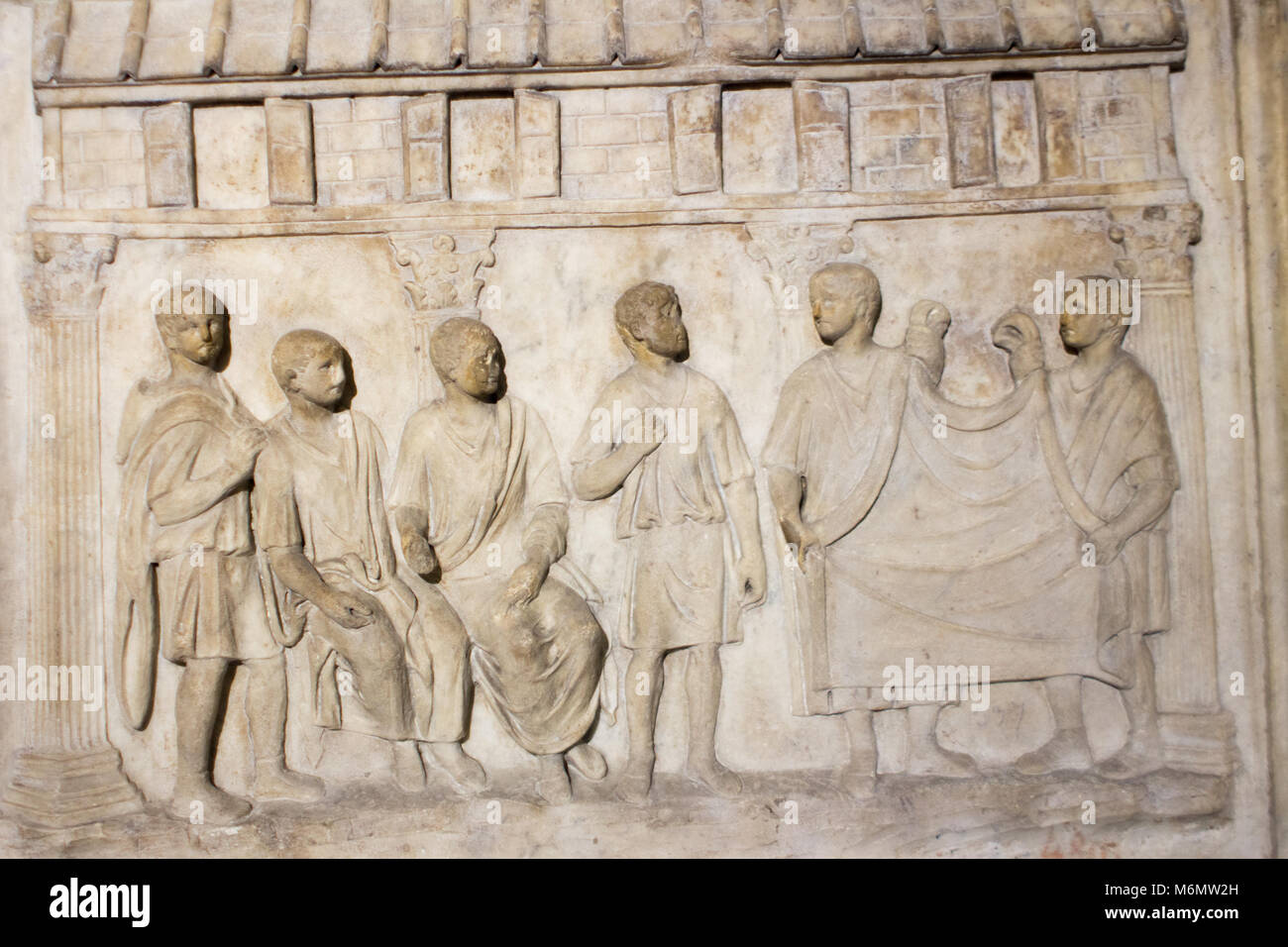 roman writing and bas-reliefs imperial era archeology italy modena ...