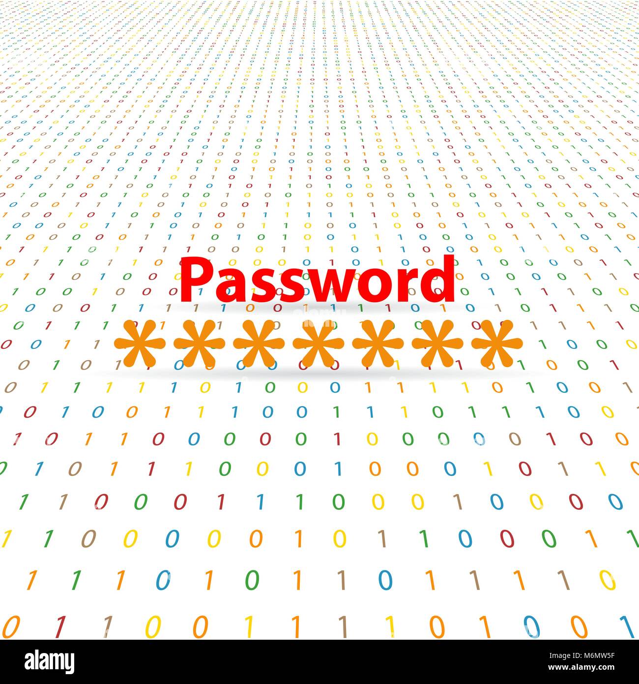 Enter a secret security password on a digital background. Vector ...