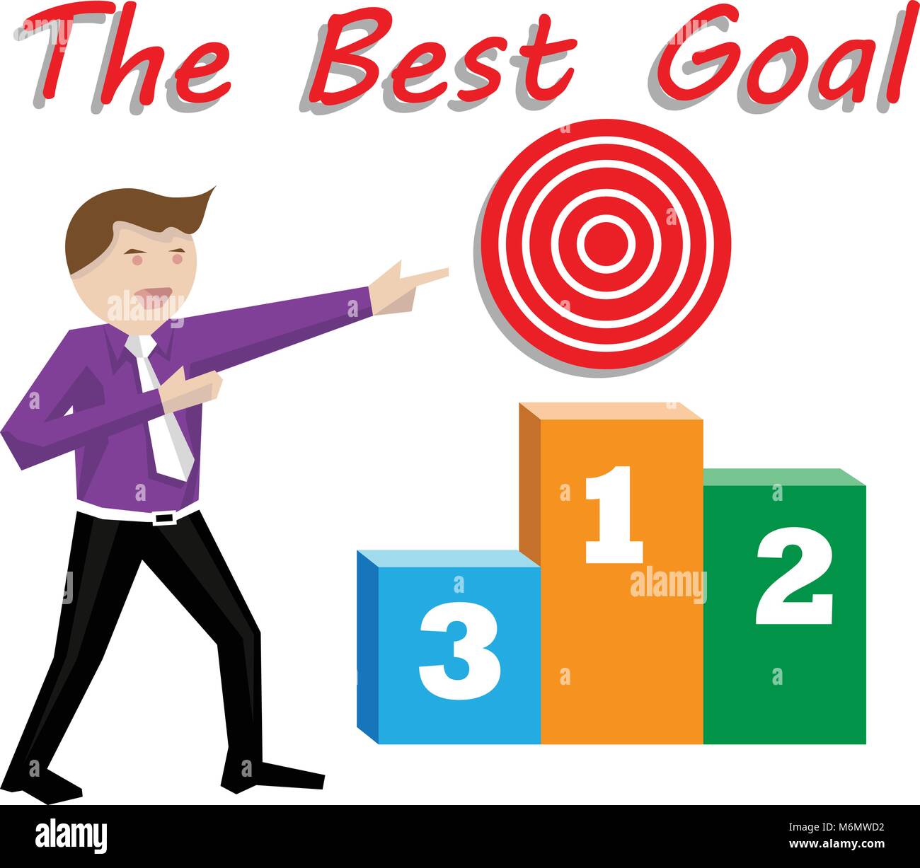 business man with the best goal concept, number one Stock Vector Image ...