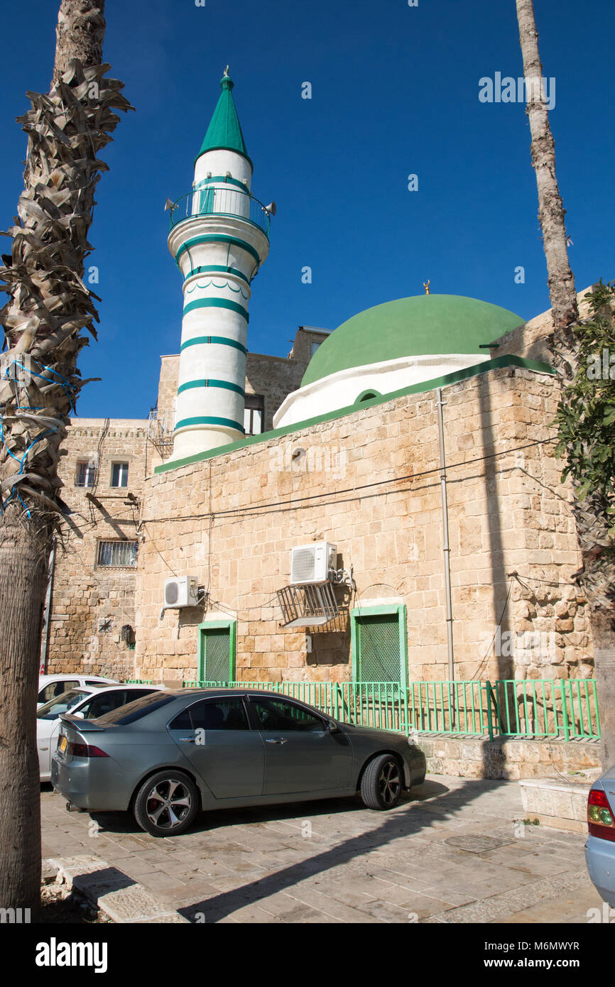 Israel, Acre, Ahmed Al Jazzar mosque in the old city of acre Stock ...
