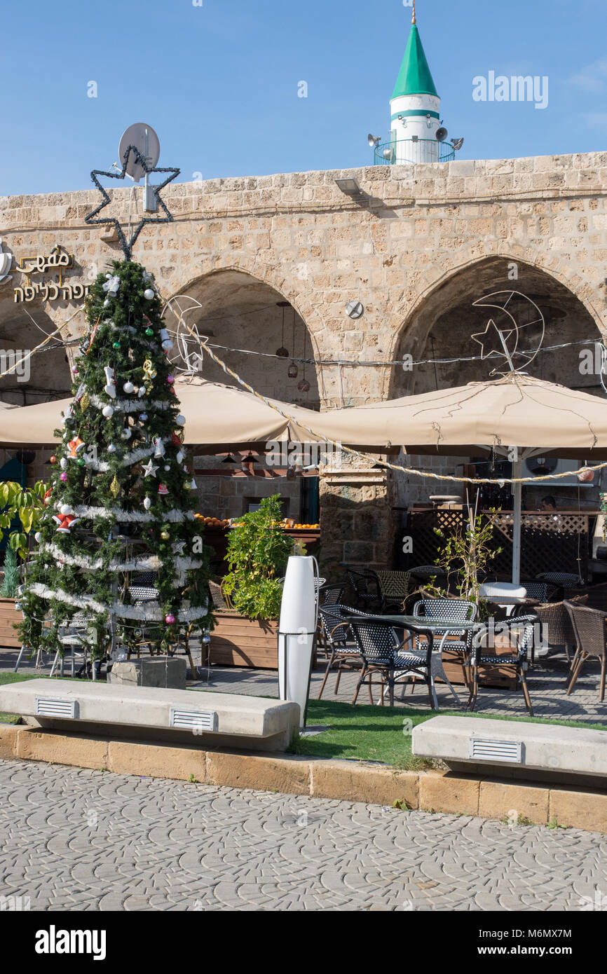 Israel, Acre, Ahmed Al Jazzar mosque in the old city of acre Stock ...