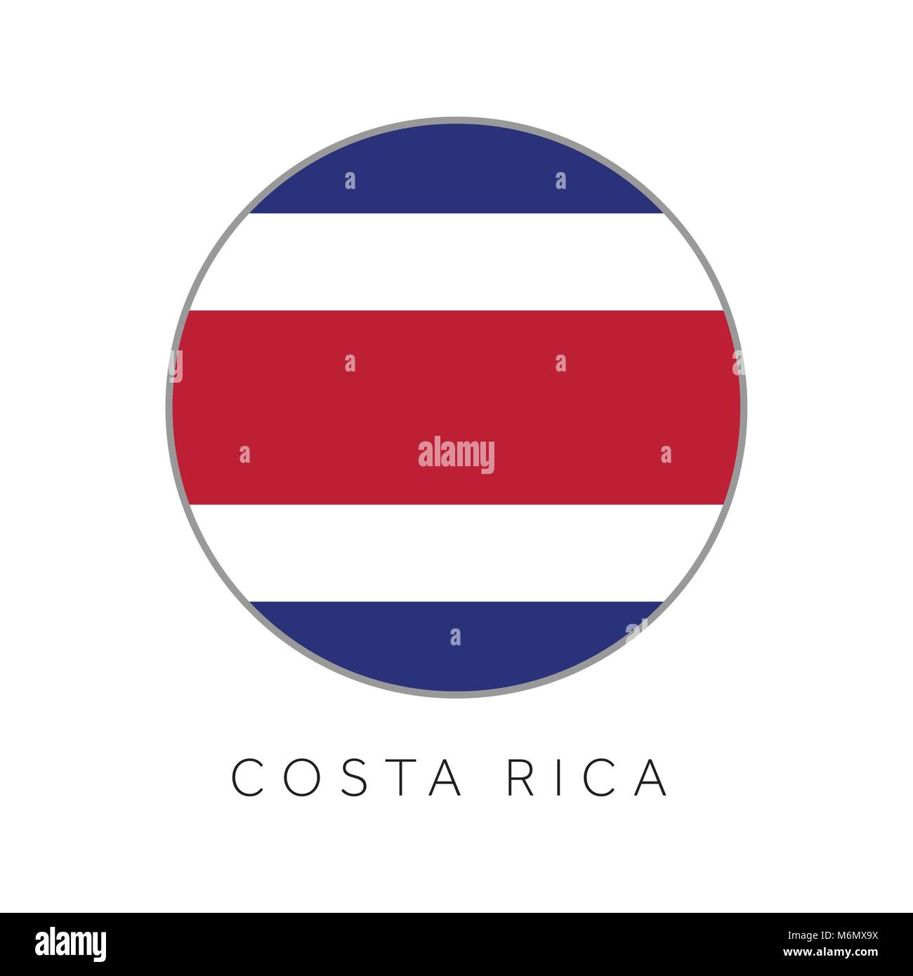 Costa Rica flag round circle vector icon Stock Vector Image & Art - Alamy