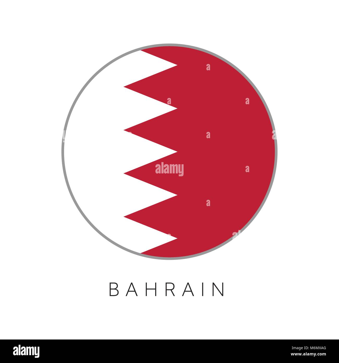 Bahrain flag round circle vector icon Stock Vector Image & Art - Alamy