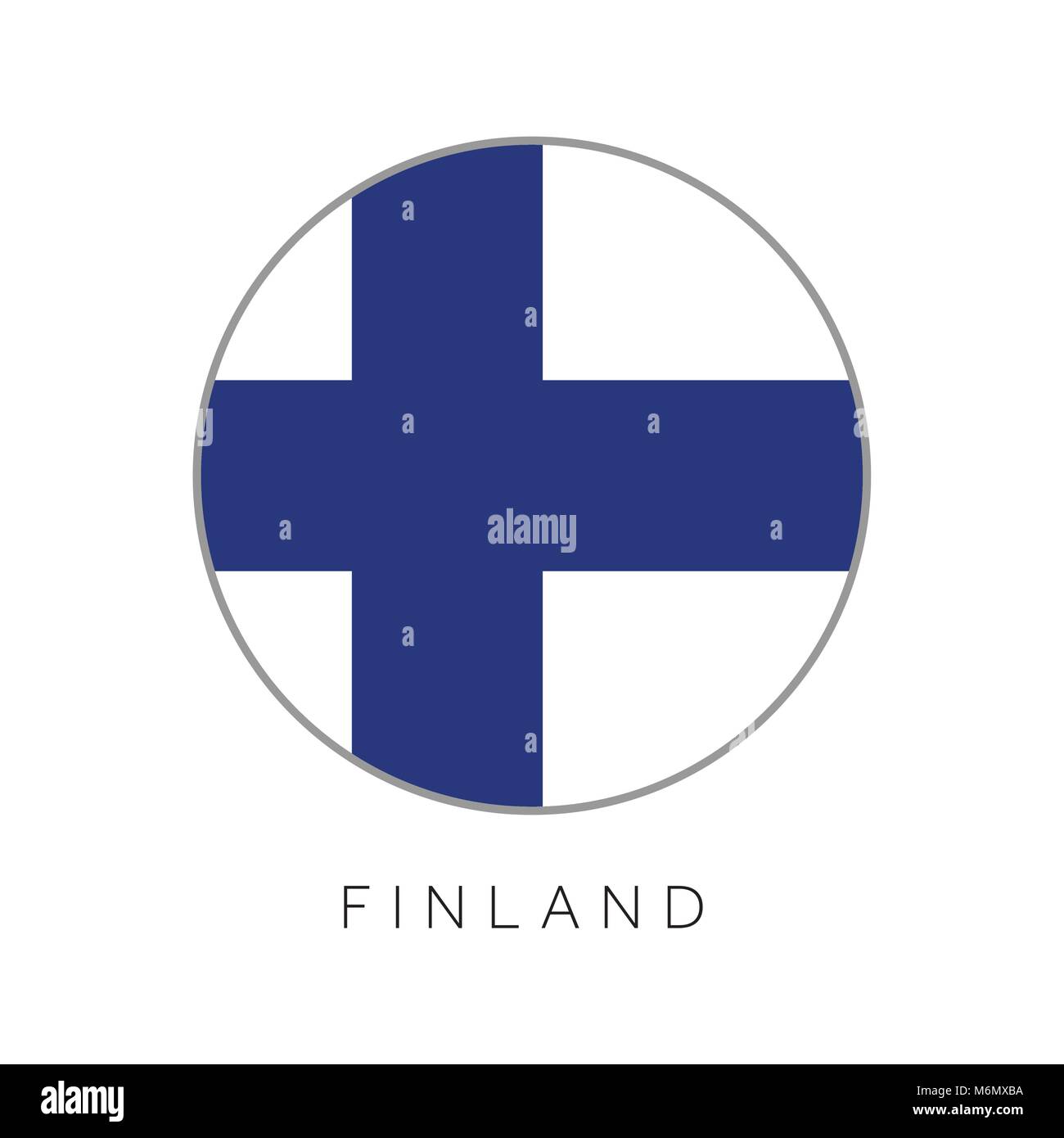 Finland flag round circle vector icon Stock Vector Image & Art - Alamy