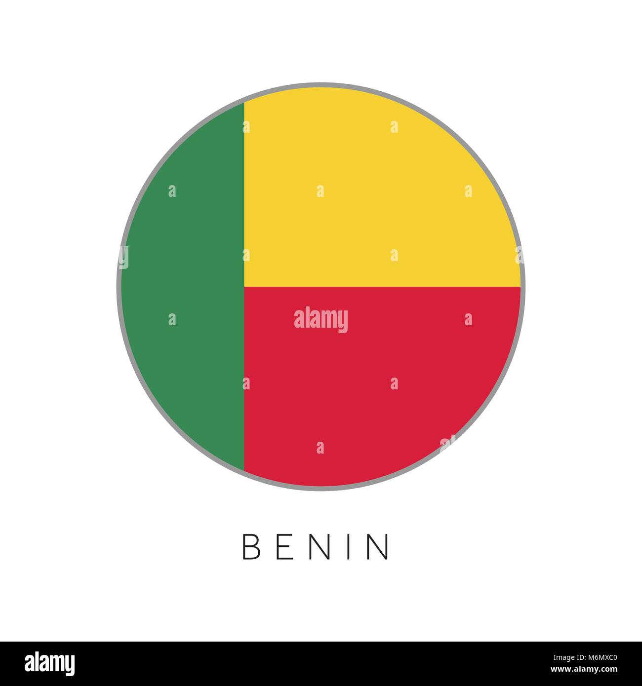 Benin flag round circle vector icon Stock Vector Image & Art - Alamy