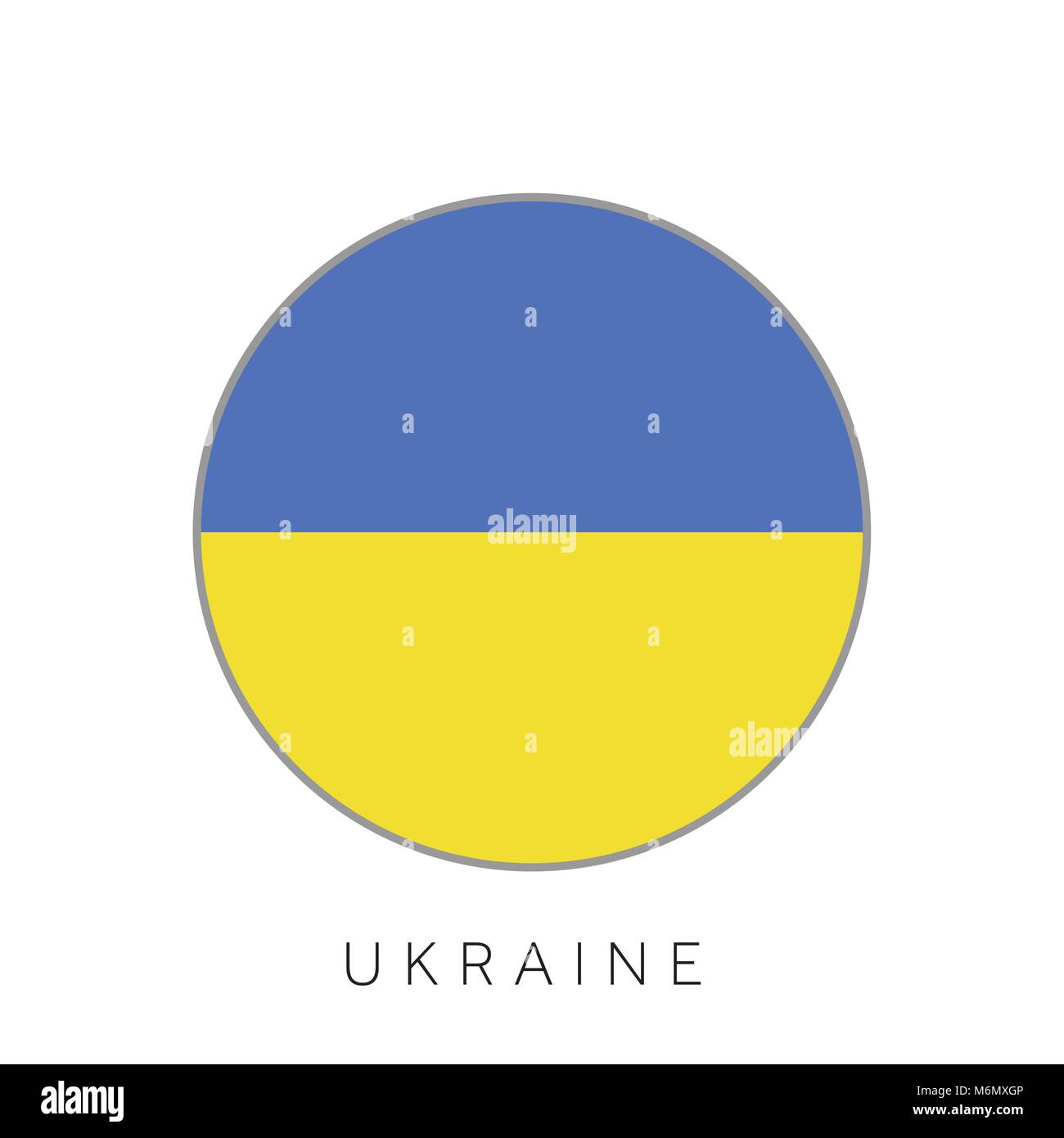 Ukraine flag round circle vector icon Stock Vector Image & Art - Alamy