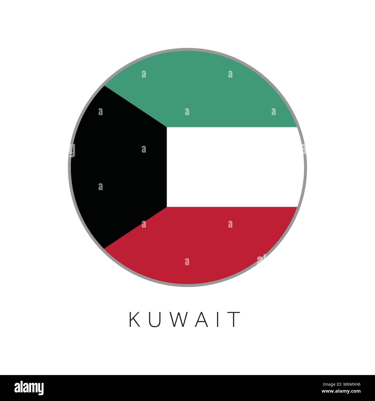 Kuwait flag round circle vector icon Stock Vector Image & Art - Alamy