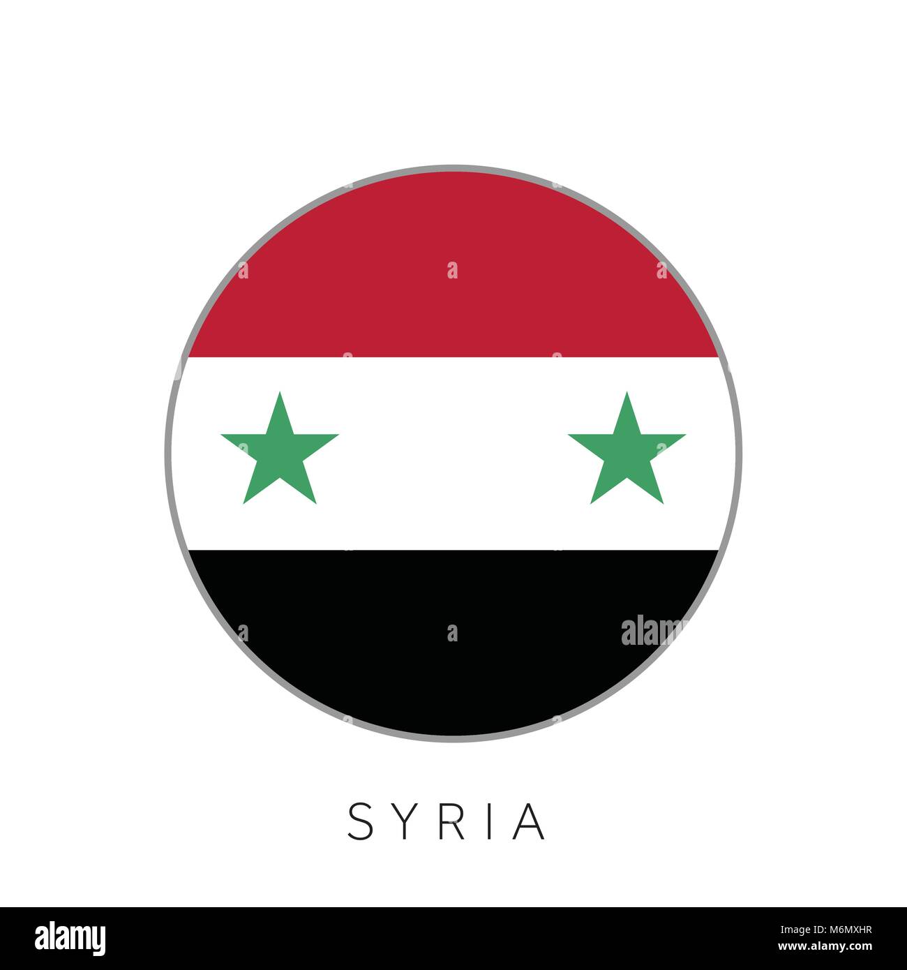 Syria flag round circle vector icon Stock Vector Image & Art - Alamy