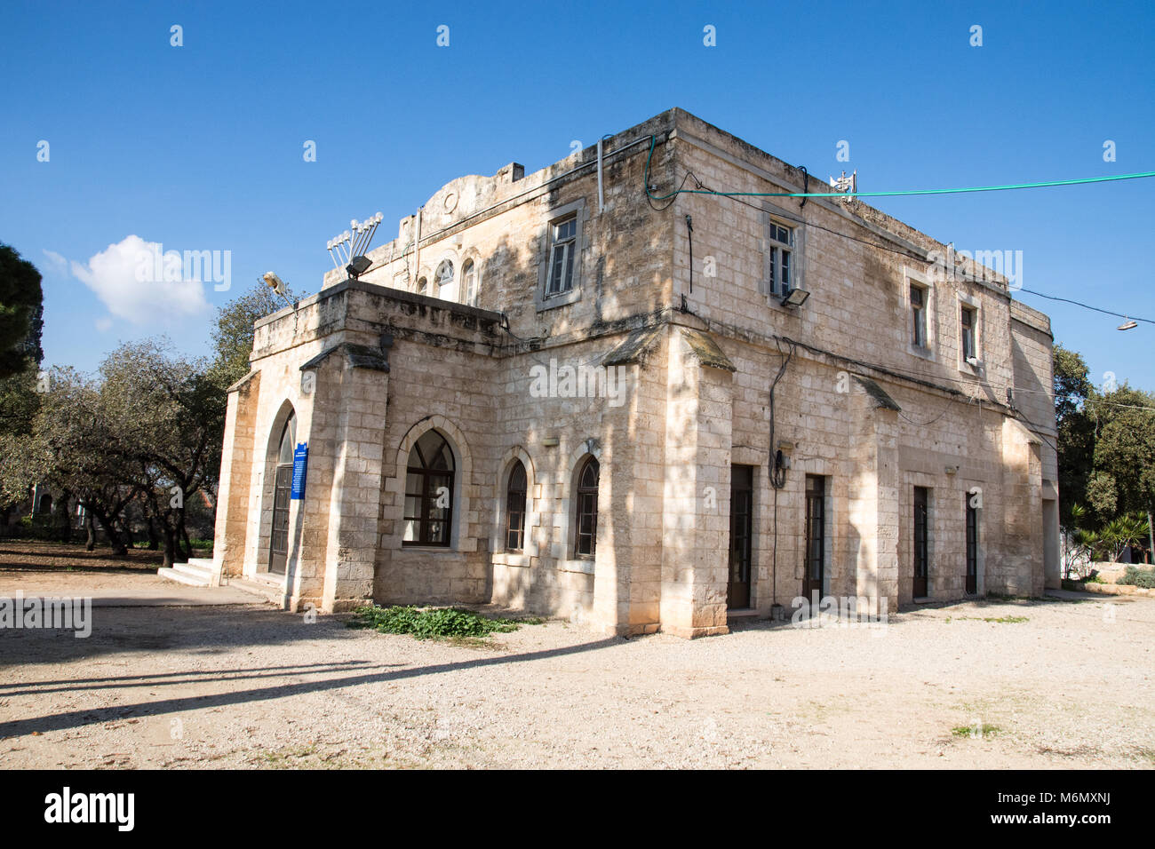 Old templer building in Beit Lehem Haglilit, Israel. Bethlehem of the ...