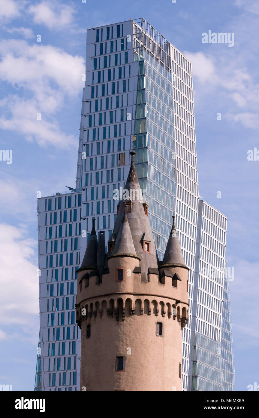 Nextower und Eschenheimer Turm, Frankfurt, Hessen, Deutschland, Europa ...