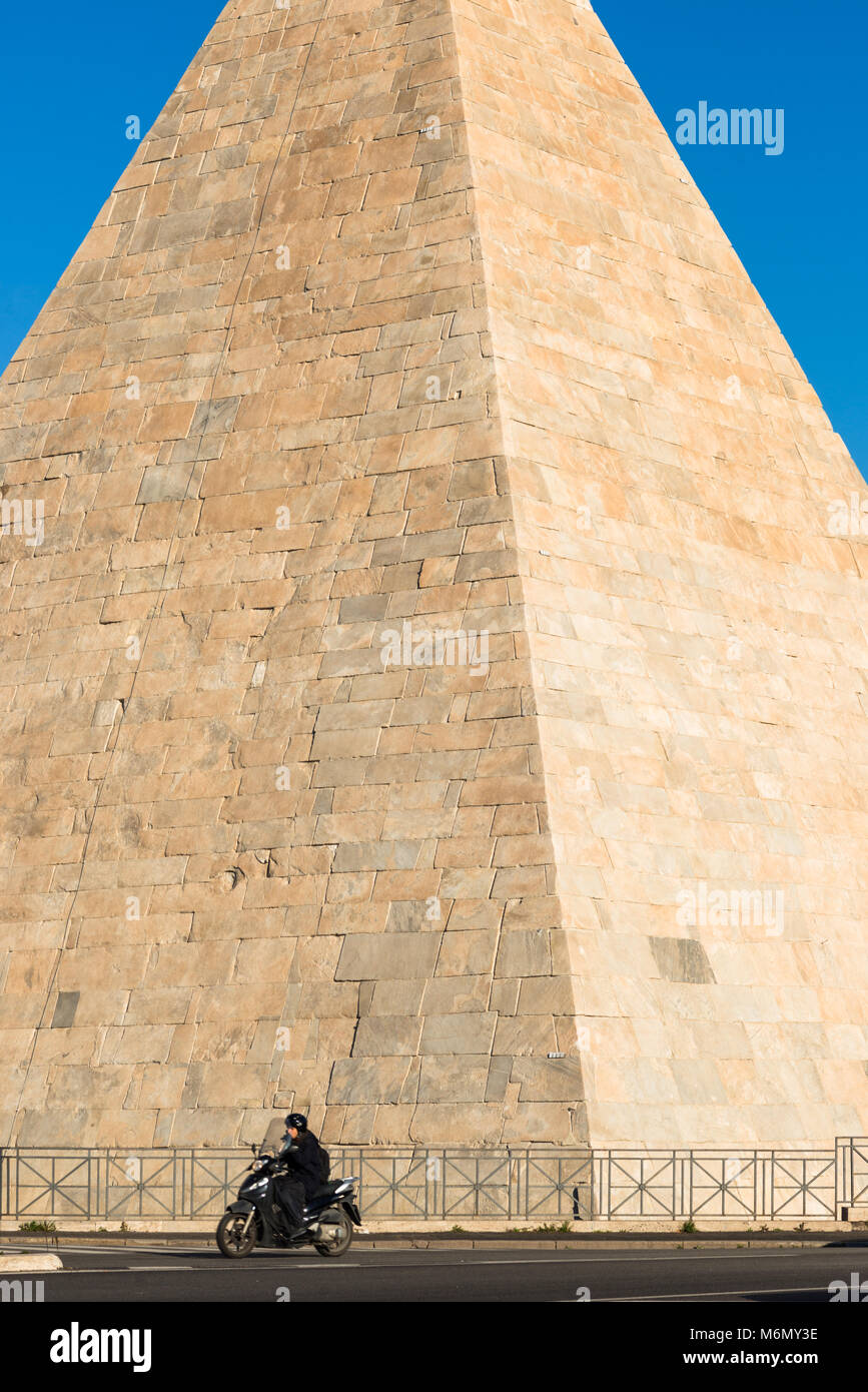 The Pyramid of Cestius is an ancient pyramid in Rome, Italy, near the ...