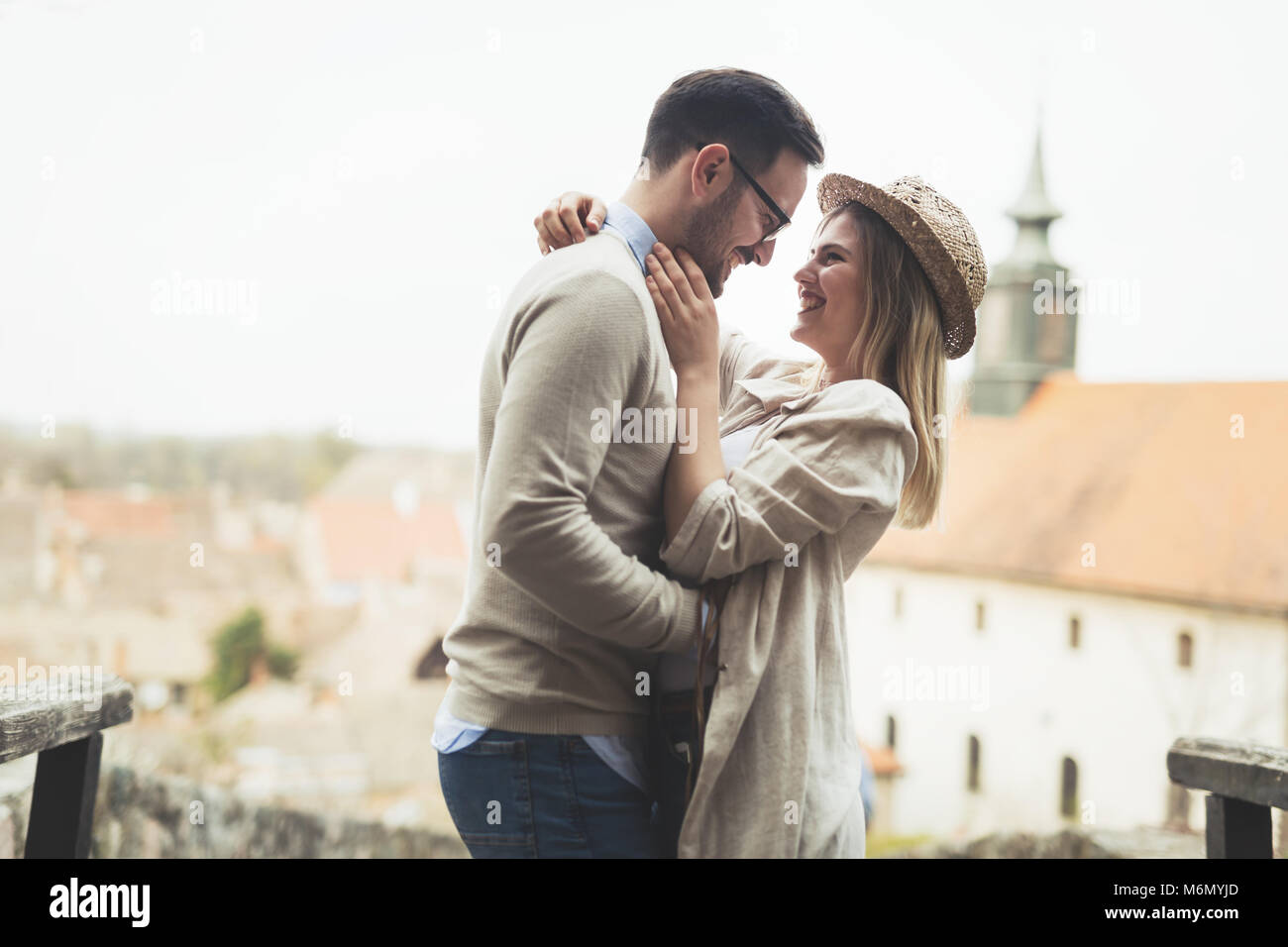True love soulmates intimate at park and happy Stock Photo - Alamy