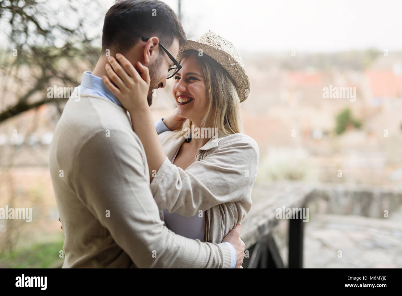 Two happy couple hi-res stock photography and images - Alamy