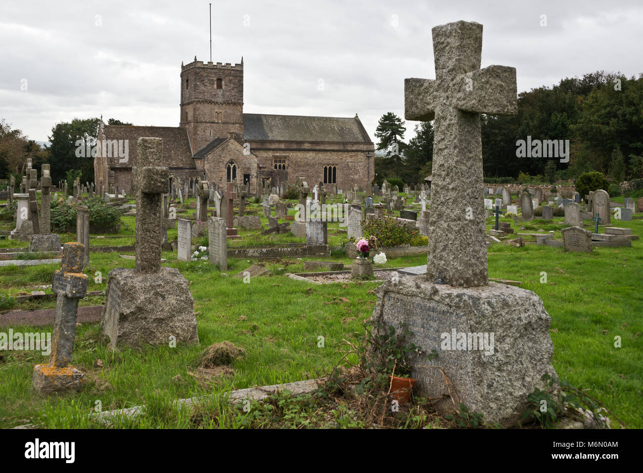 picture of graves and headstones in the churchyard cemetery of the ...