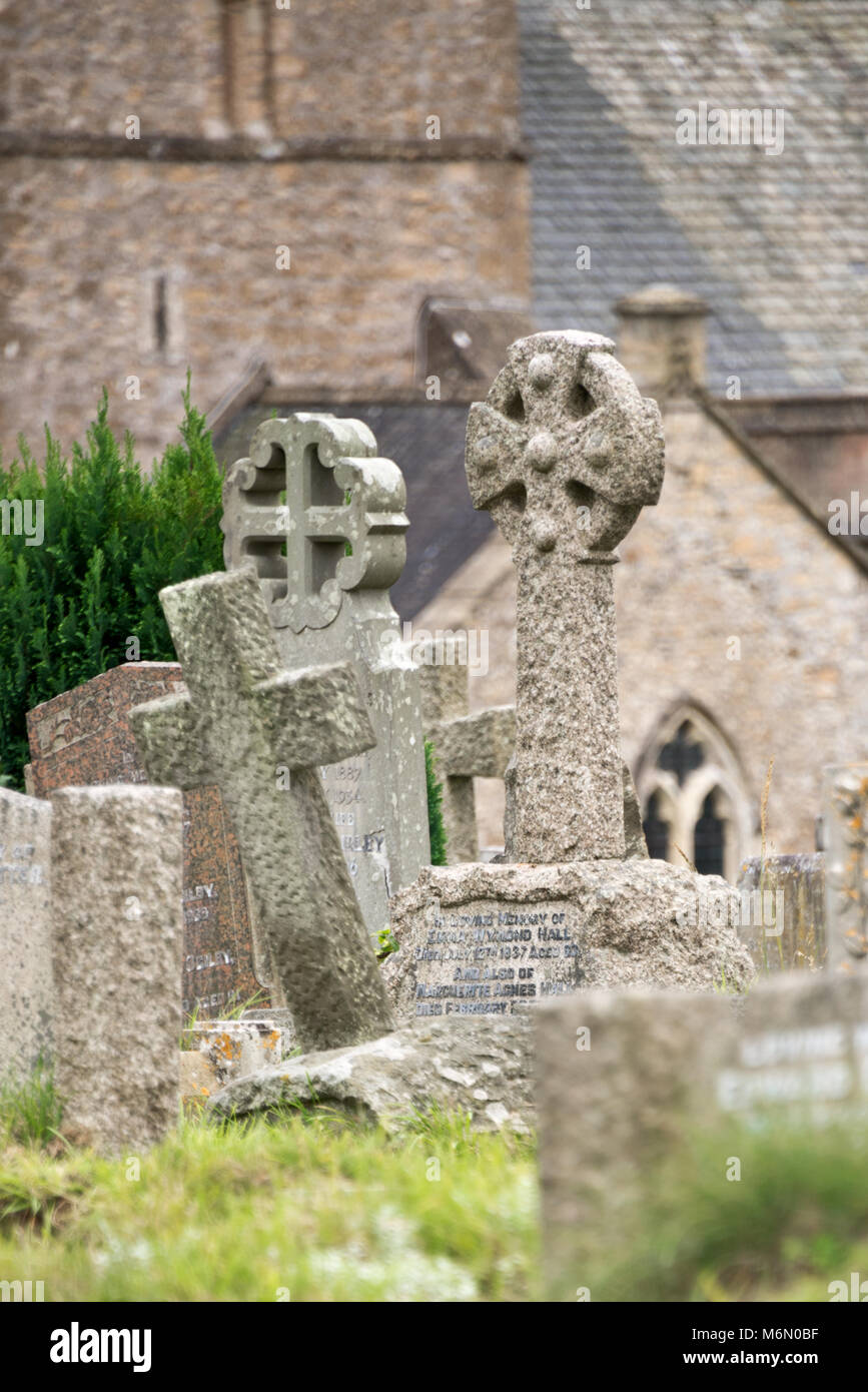 picture of graves and headstones in the churchyard cemetery of the ...