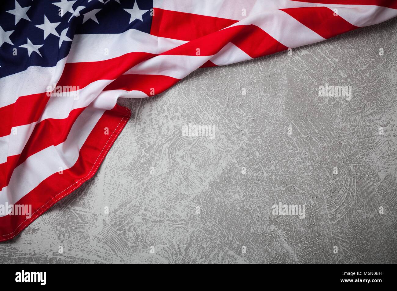 USA flag on grey background Stock Photo - Alamy