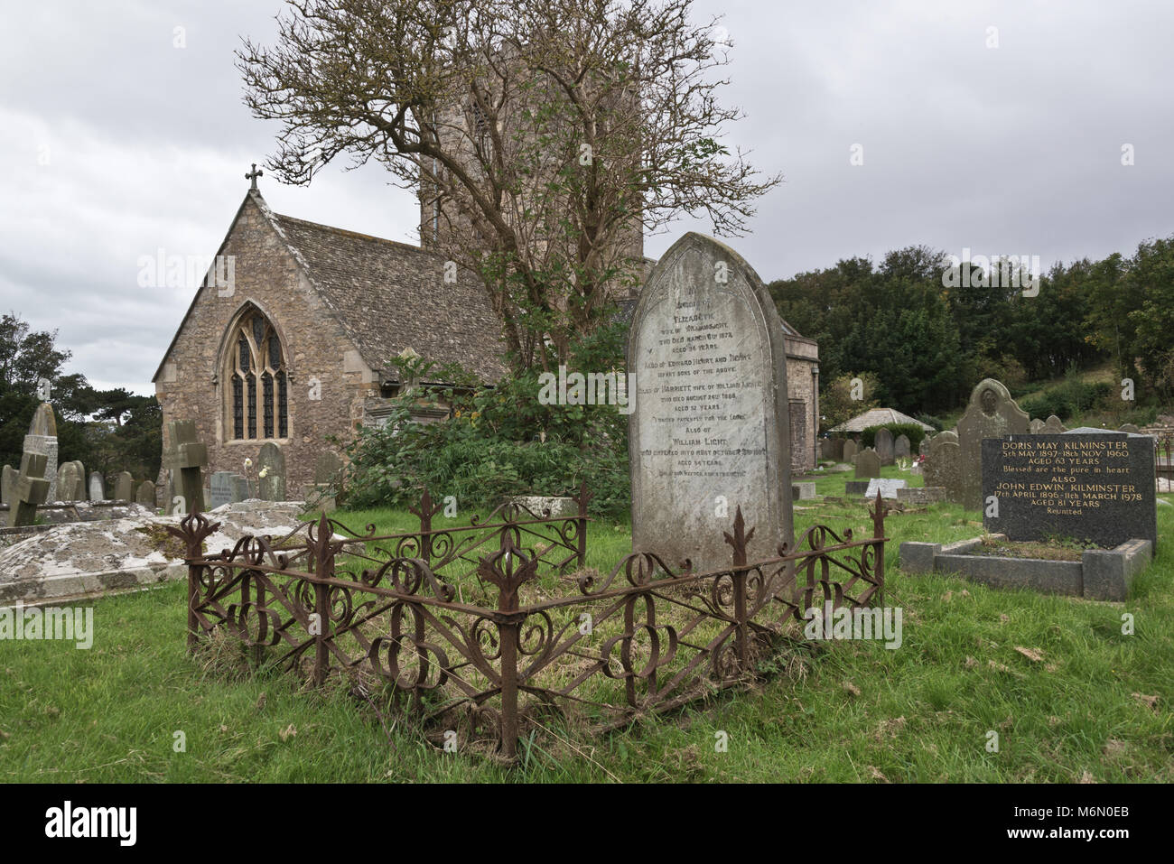 picture of graves and headstones in the churchyard cemetery of the ...