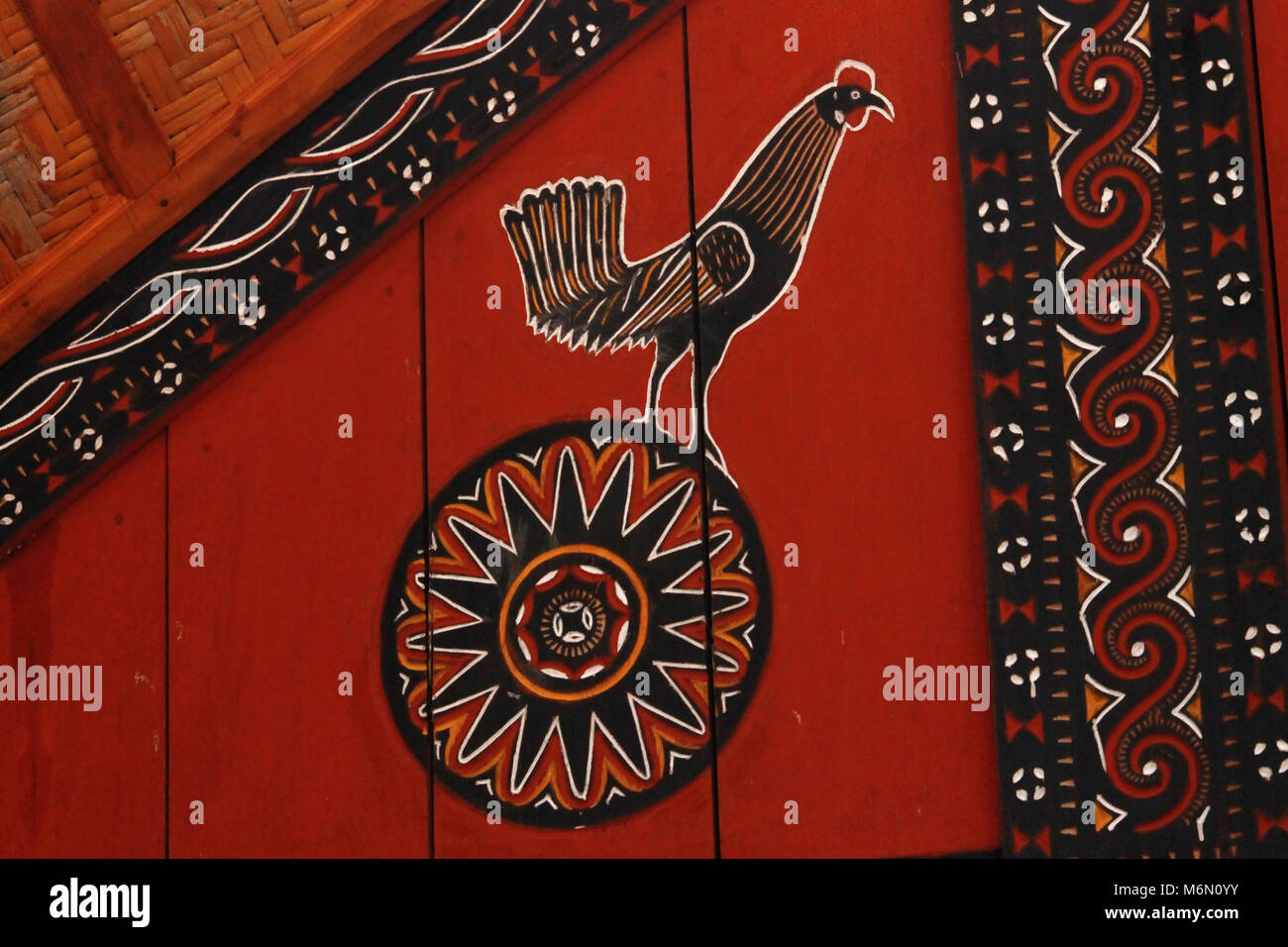 Toraja House wall Traditional pattern Stock Photo - Alamy