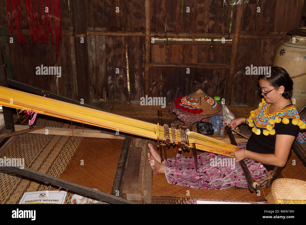 Iban traditional longhouse hi-res stock photography and images - Alamy
