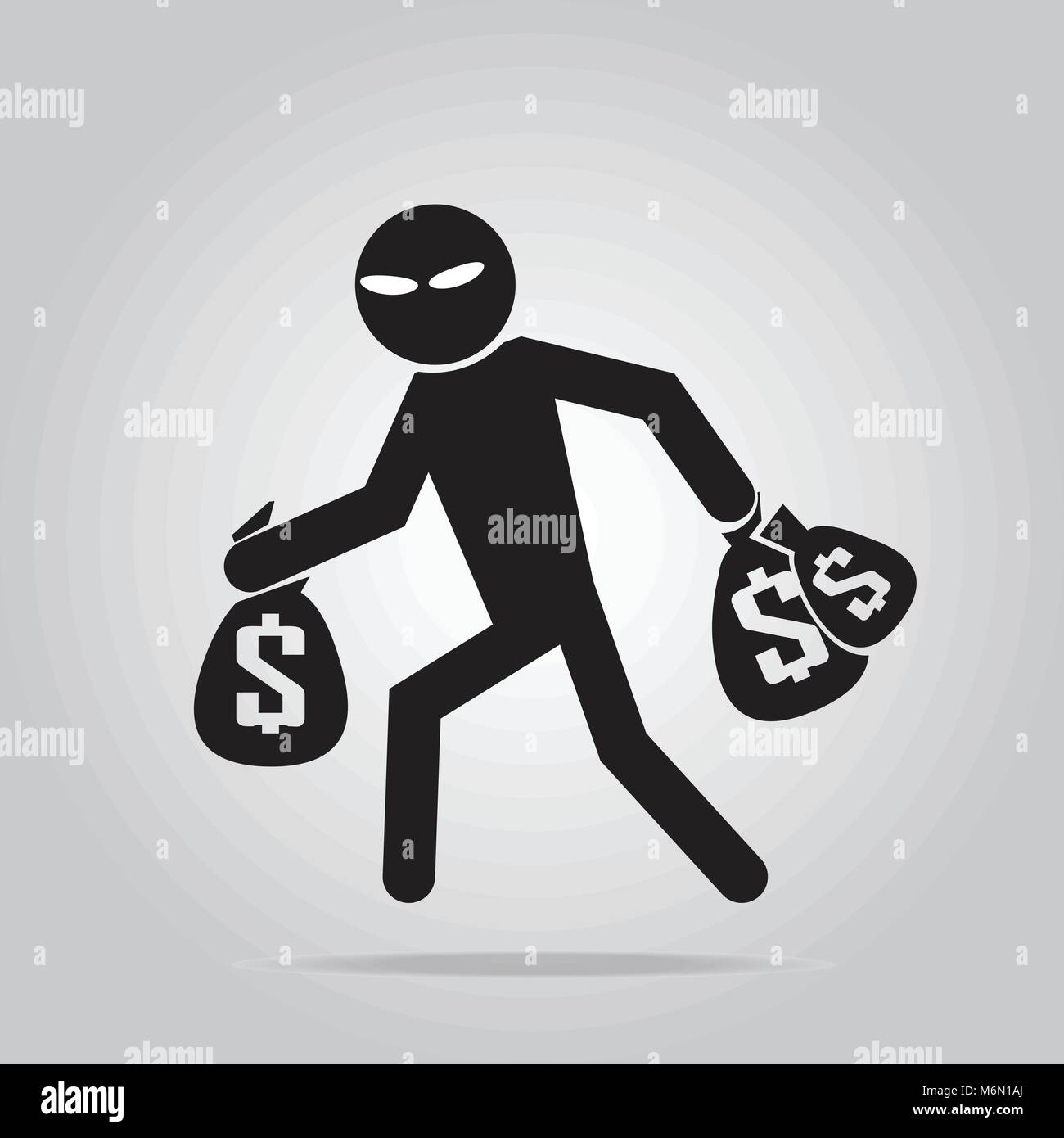 Beware pickpocket sign, pickpocket icon vector illustration Stock ...