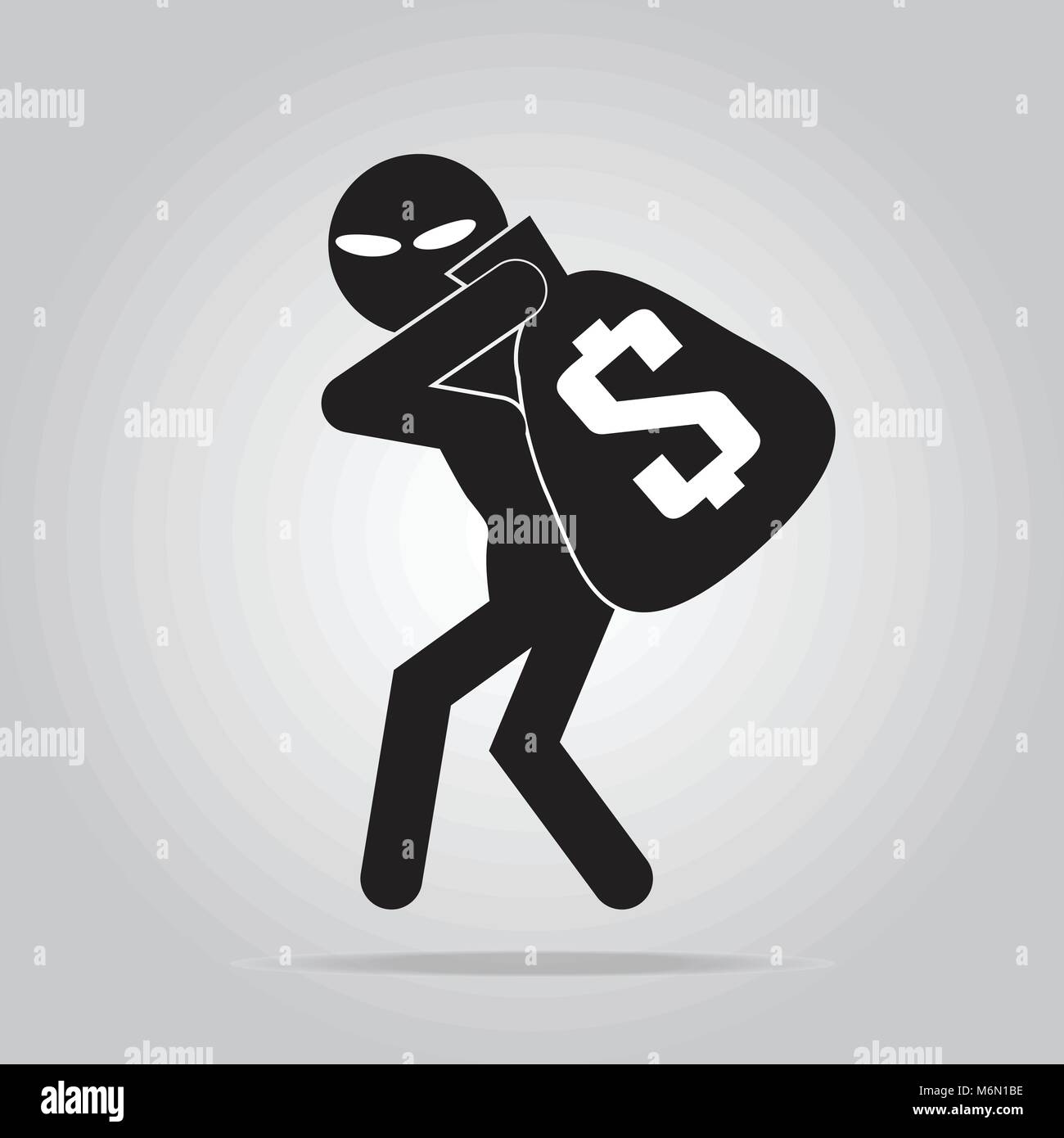 Beware pickpocket sign, thief icon symbol illustration Stock Vector ...