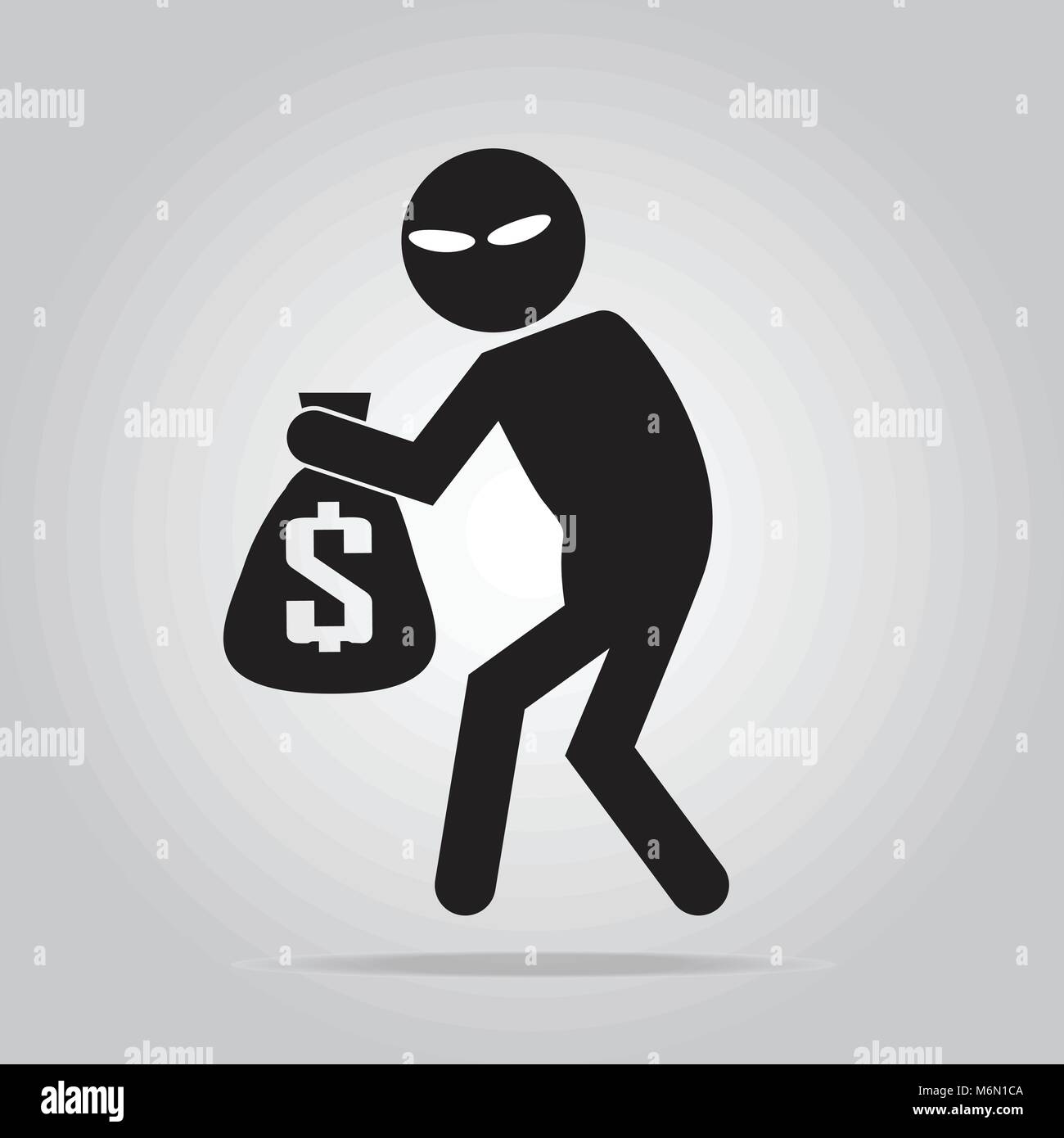 Beware pickpocket sign, thief icon symbol illustration Stock Vector ...