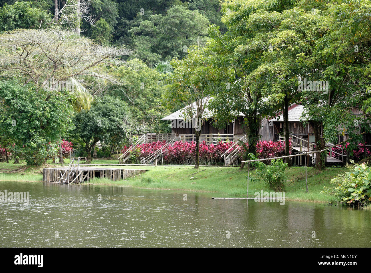 Iban Longhouse, Sarawak Cultural Village, Kuching, Borneo, Malaysia ...