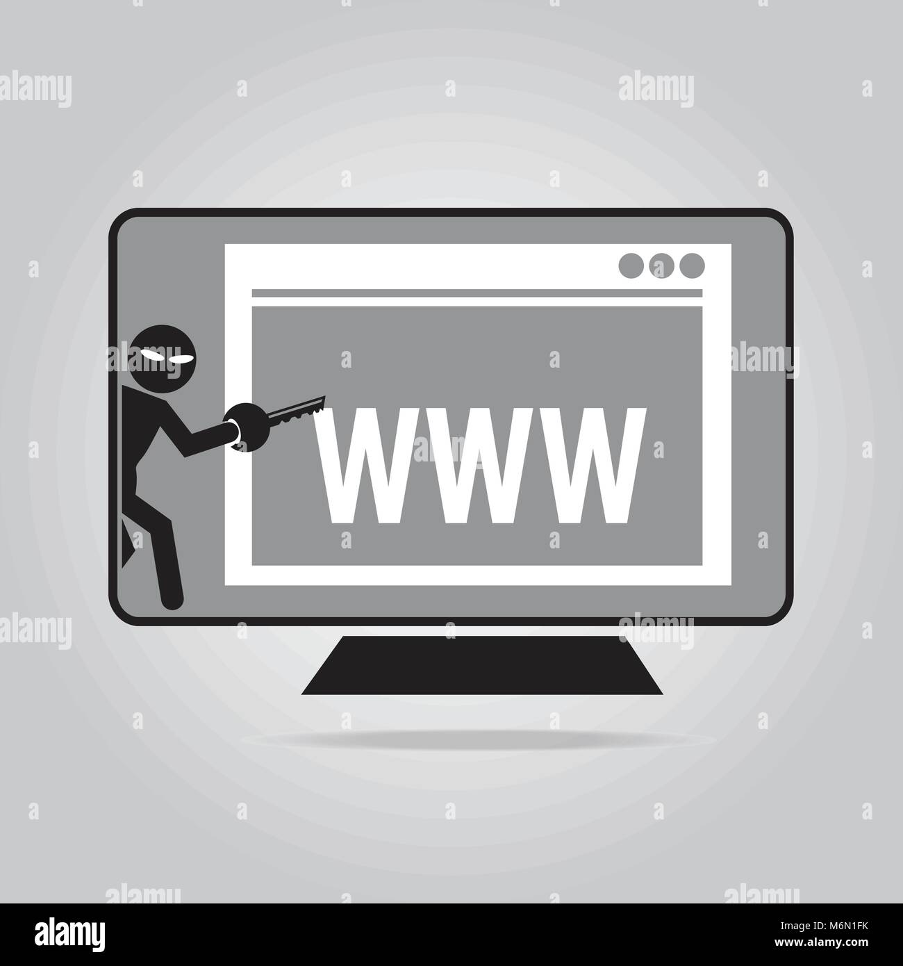 Hacker, Internet security concept. flat style vector illustration Stock ...