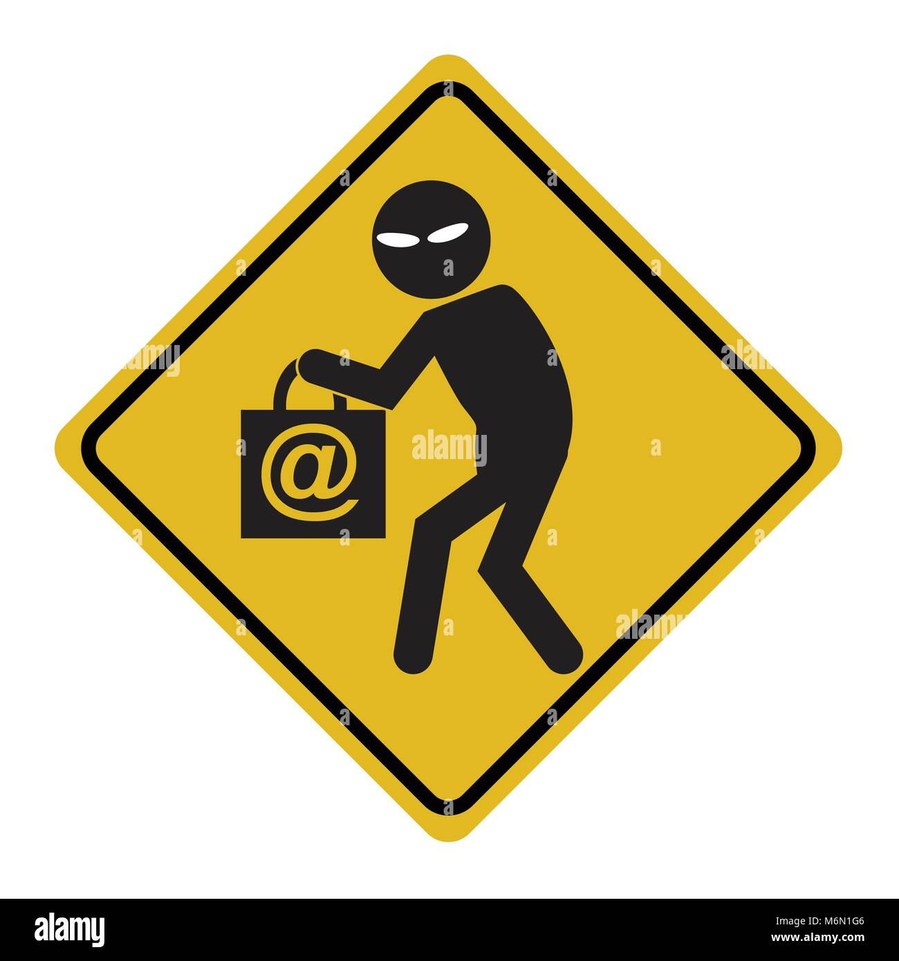 Hacker, Internet security concept. Thief symbol illustration Stock ...