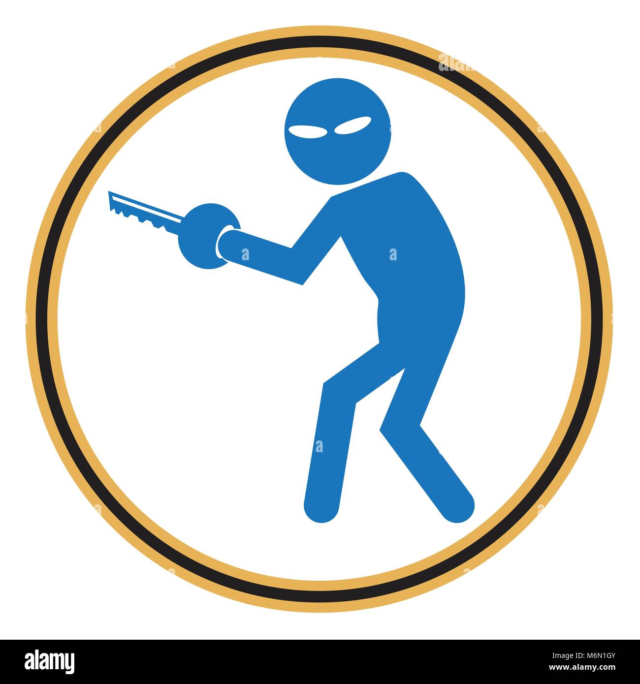 Hacker, Internet security concept. Thief symbol illustration Stock ...