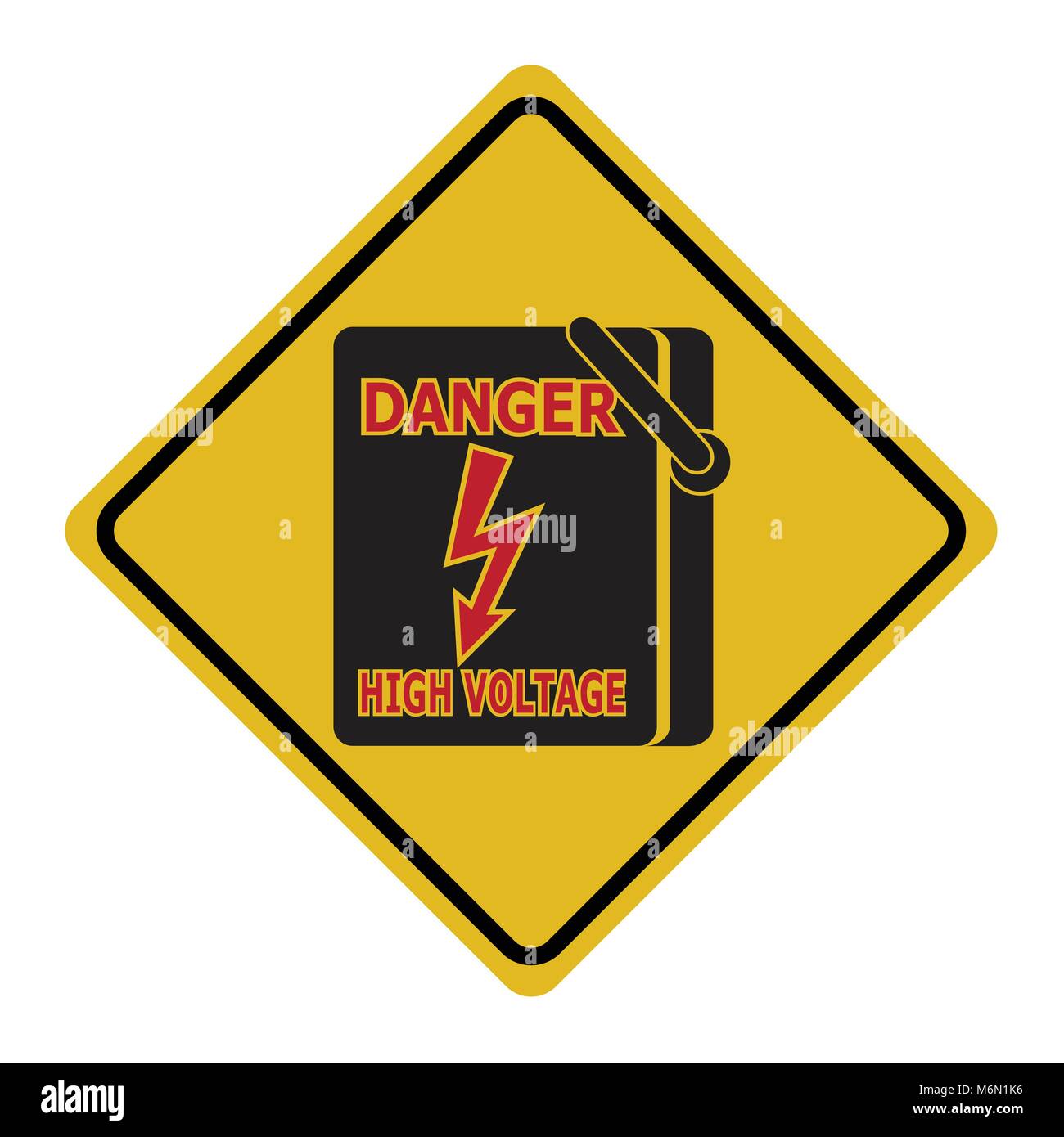 Electrical switch the power voltage symbol, warning sign Stock Vector ...