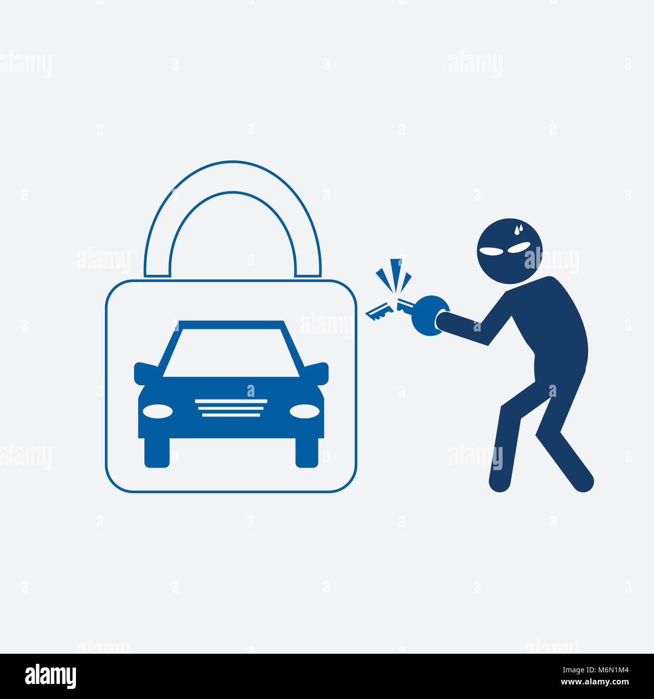 Car protection to stealing symbol, vector illustration Stock Vector ...