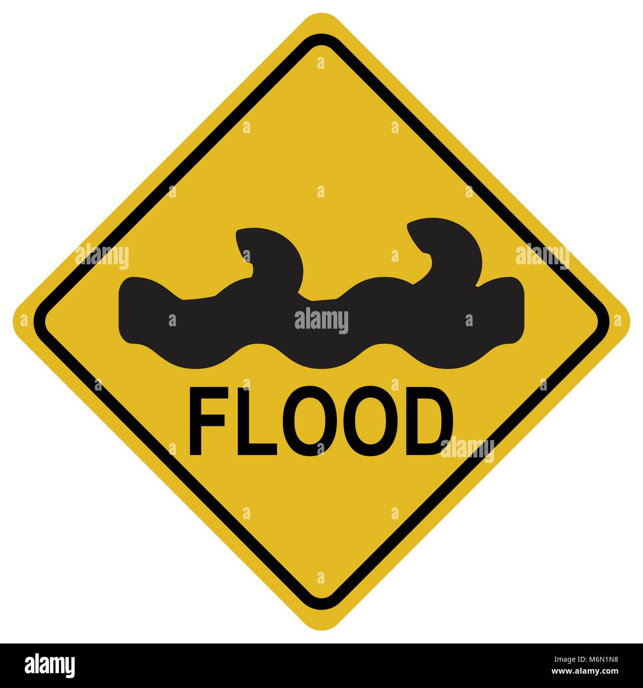 Flood icon warning sign vector illustration Stock Vector Image & Art ...