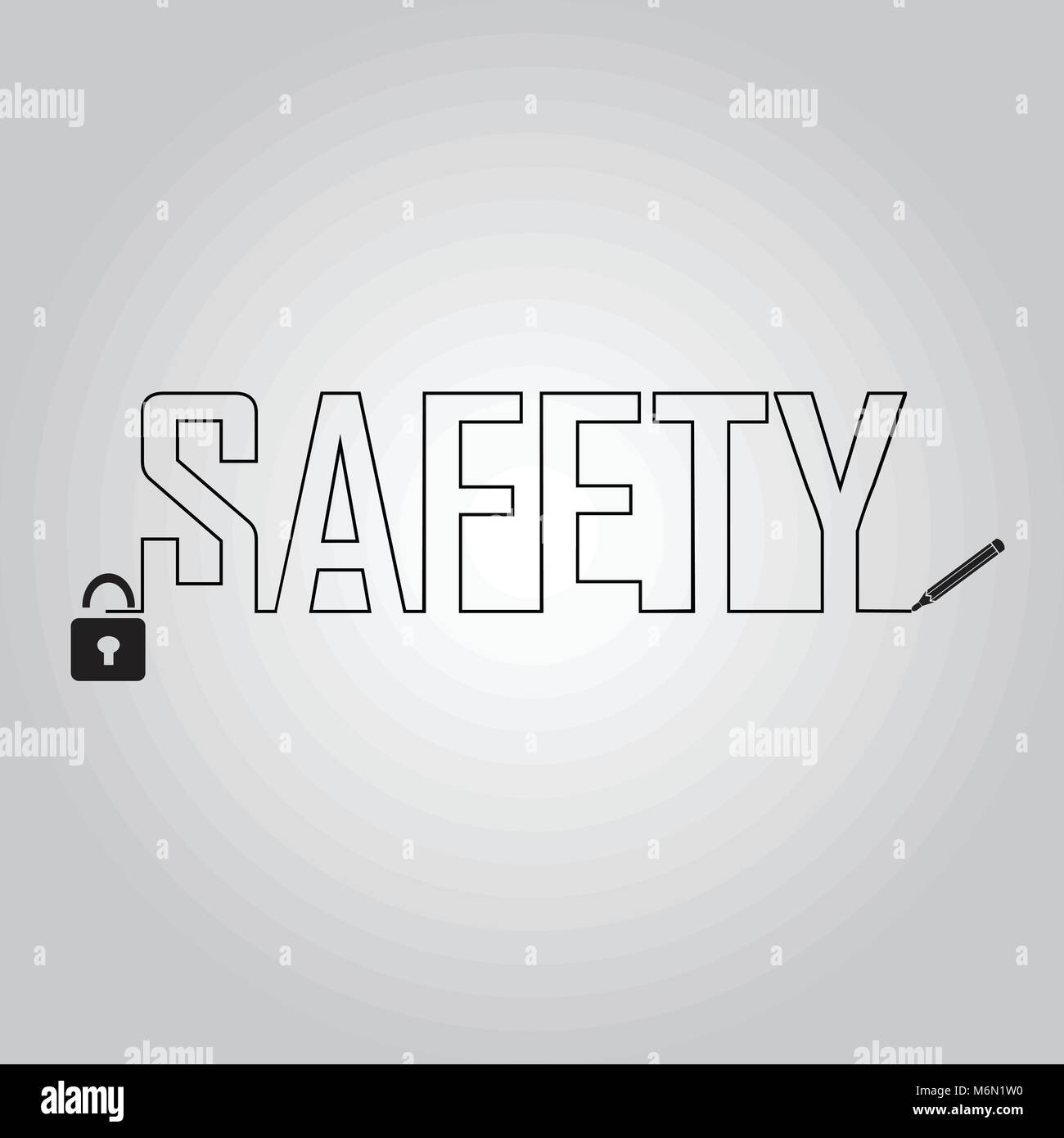 Key and line text, safety concept illustration Stock Vector Image & Art ...