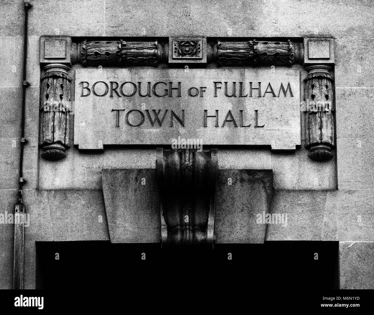 Town hall sign local Black and White Stock Photos & Images - Alamy