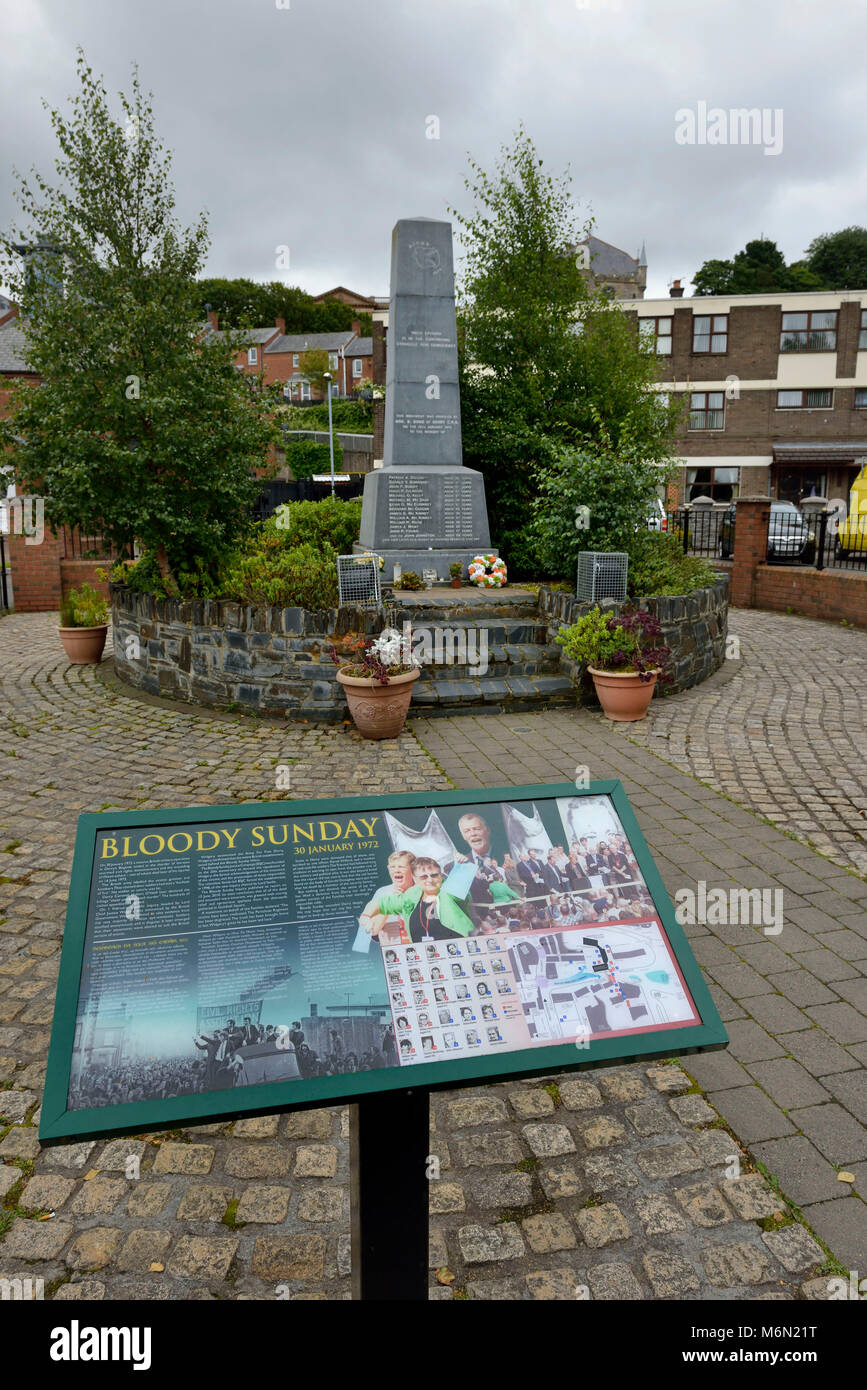 Northern Ireland, Derry (Londonderry), Bloody Sunday Memorial in the ...