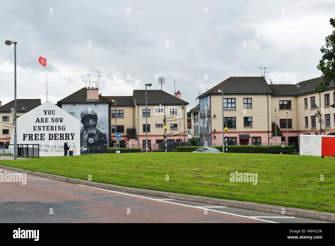 Northern Ireland, Derry (Londonderry), murals in the Catholic District ...