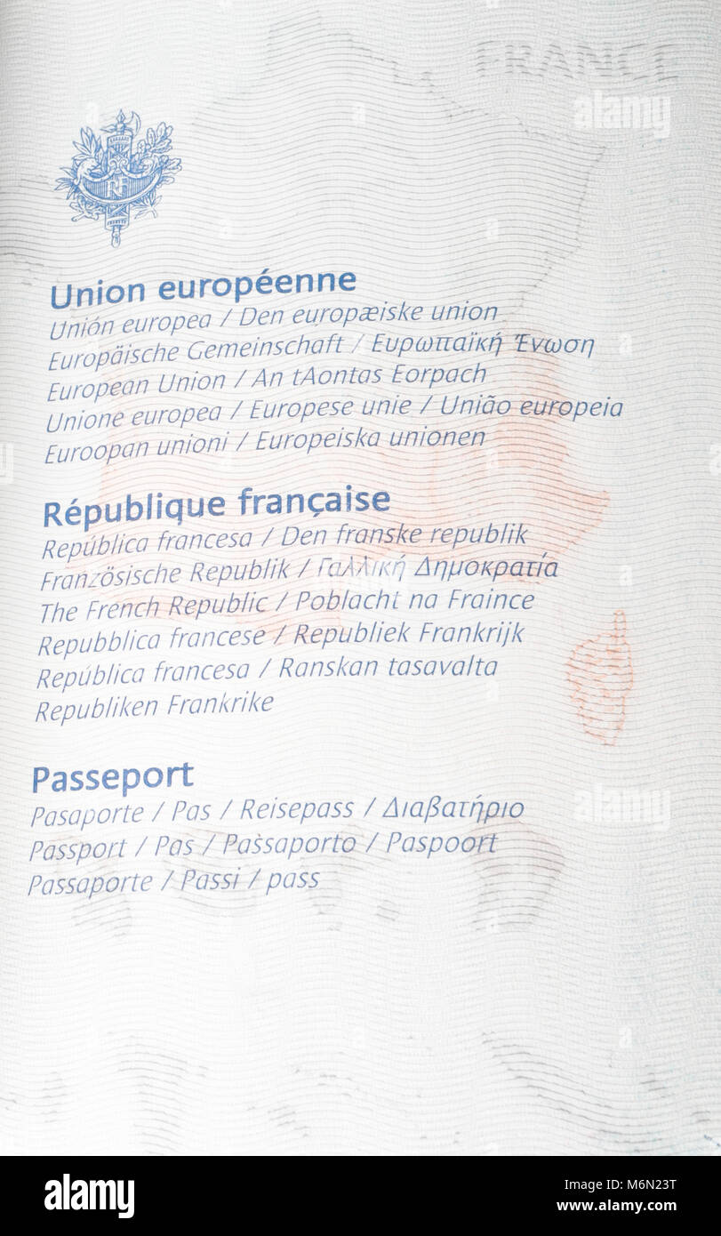 French Passport High Resolution Stock Photography and Images - Alamy
