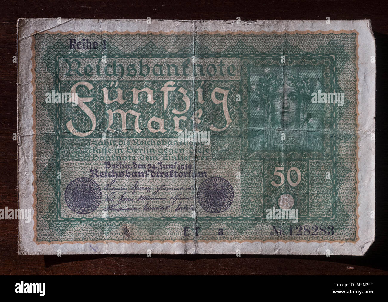 50 Mark Reichbanknote Stock Photo - Alamy