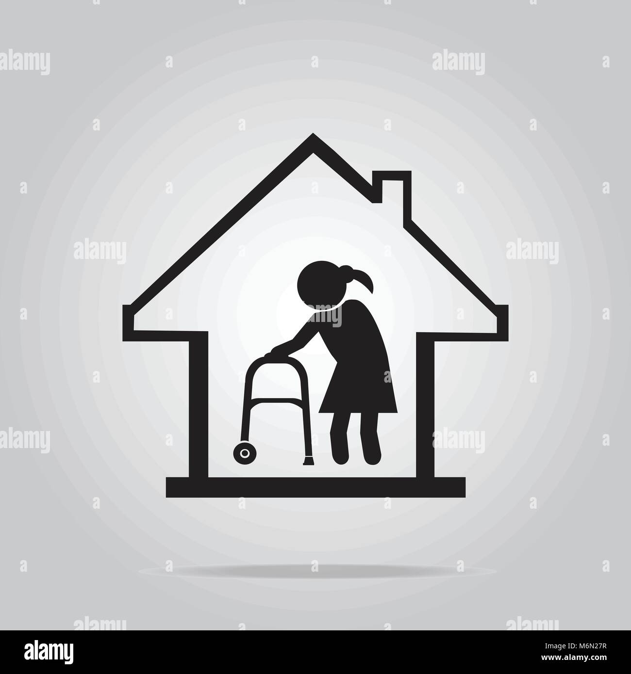 Nursing home symbol, icon vector illustration Stock Vector Image & Art ...
