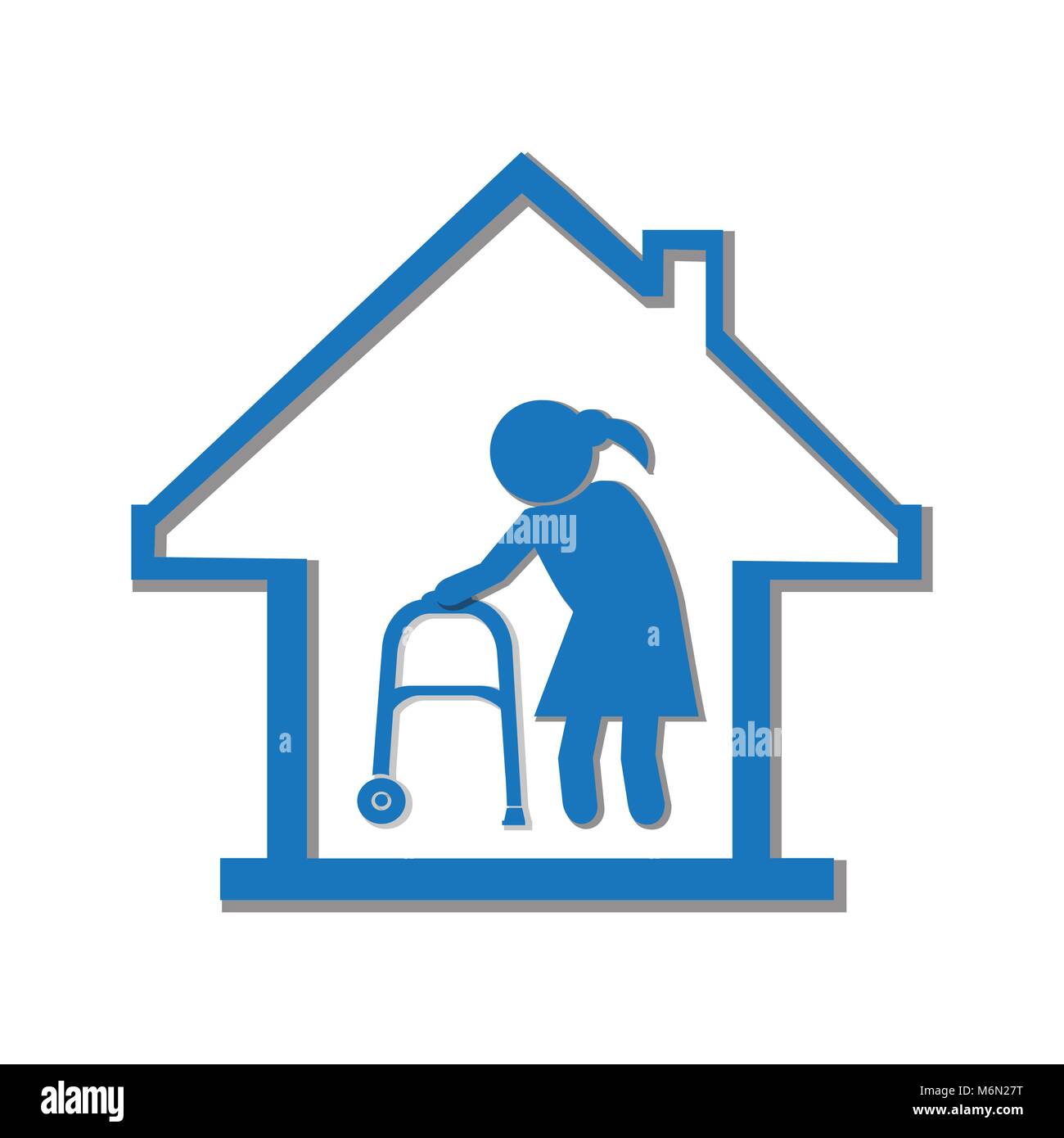 Nursing home symbol, icon vector illustration Stock Vector Image & Art ...