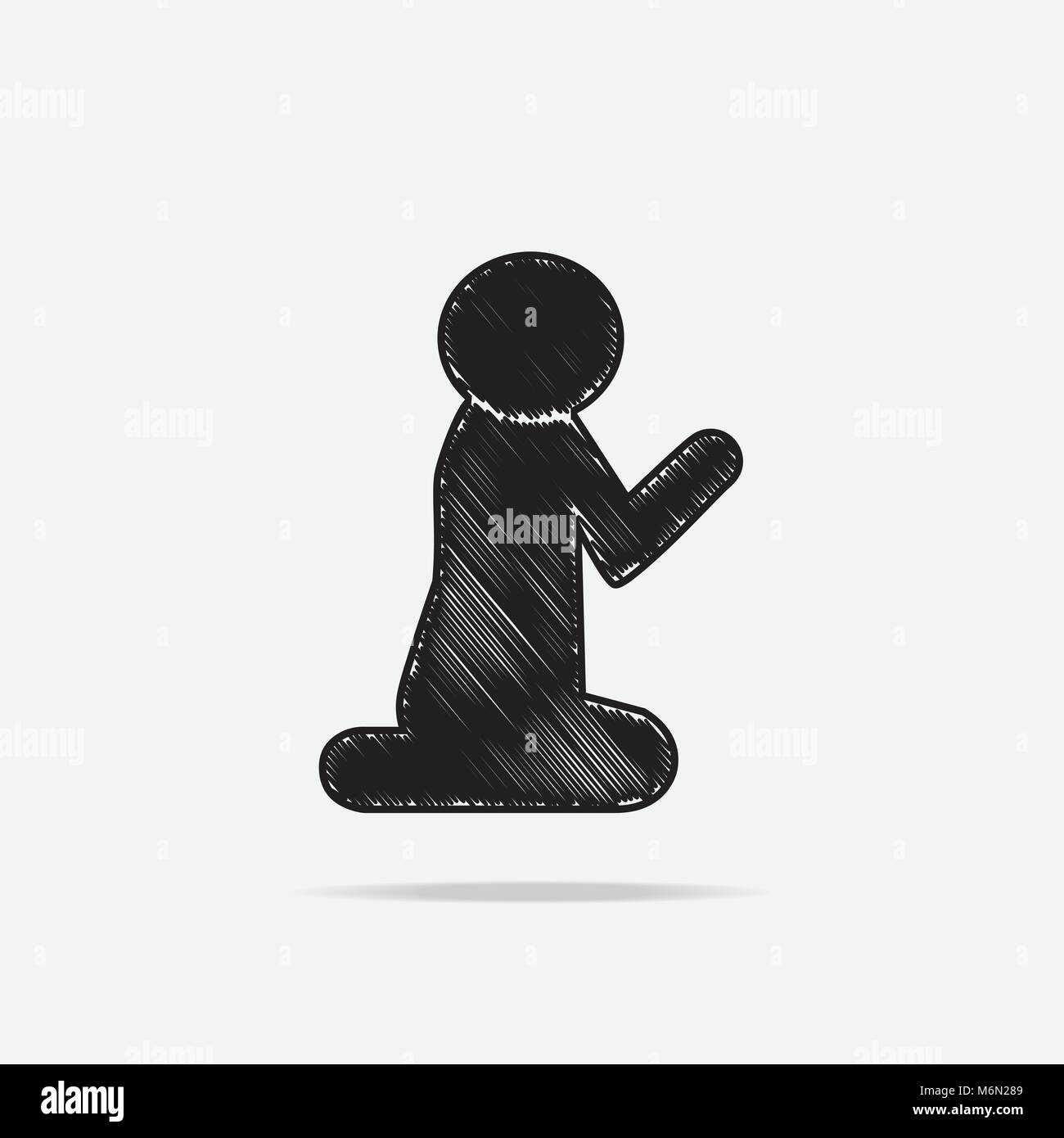 Prayer symbol, icon vector illustration Stock Vector Image & Art - Alamy