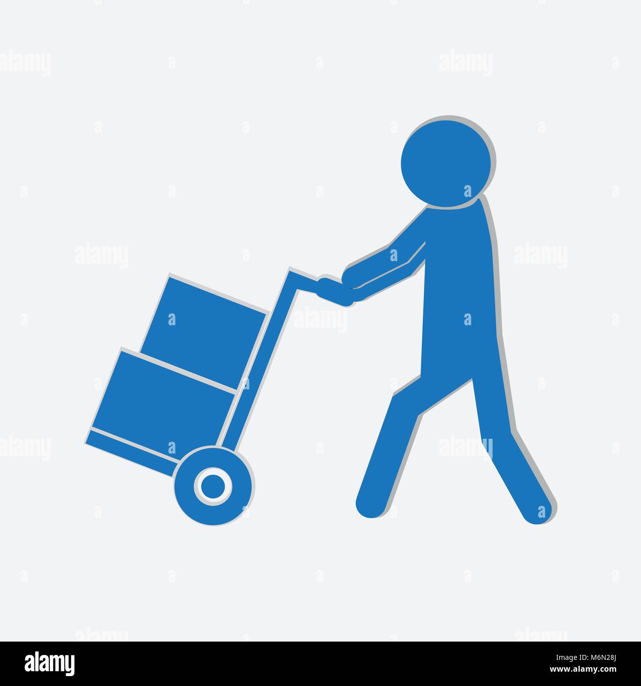 Handcart delivery Stock Vector Images - Alamy
