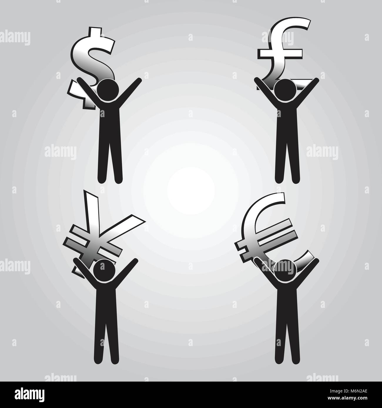 Man carrying with a money sign icon vector illustration Stock Vector ...